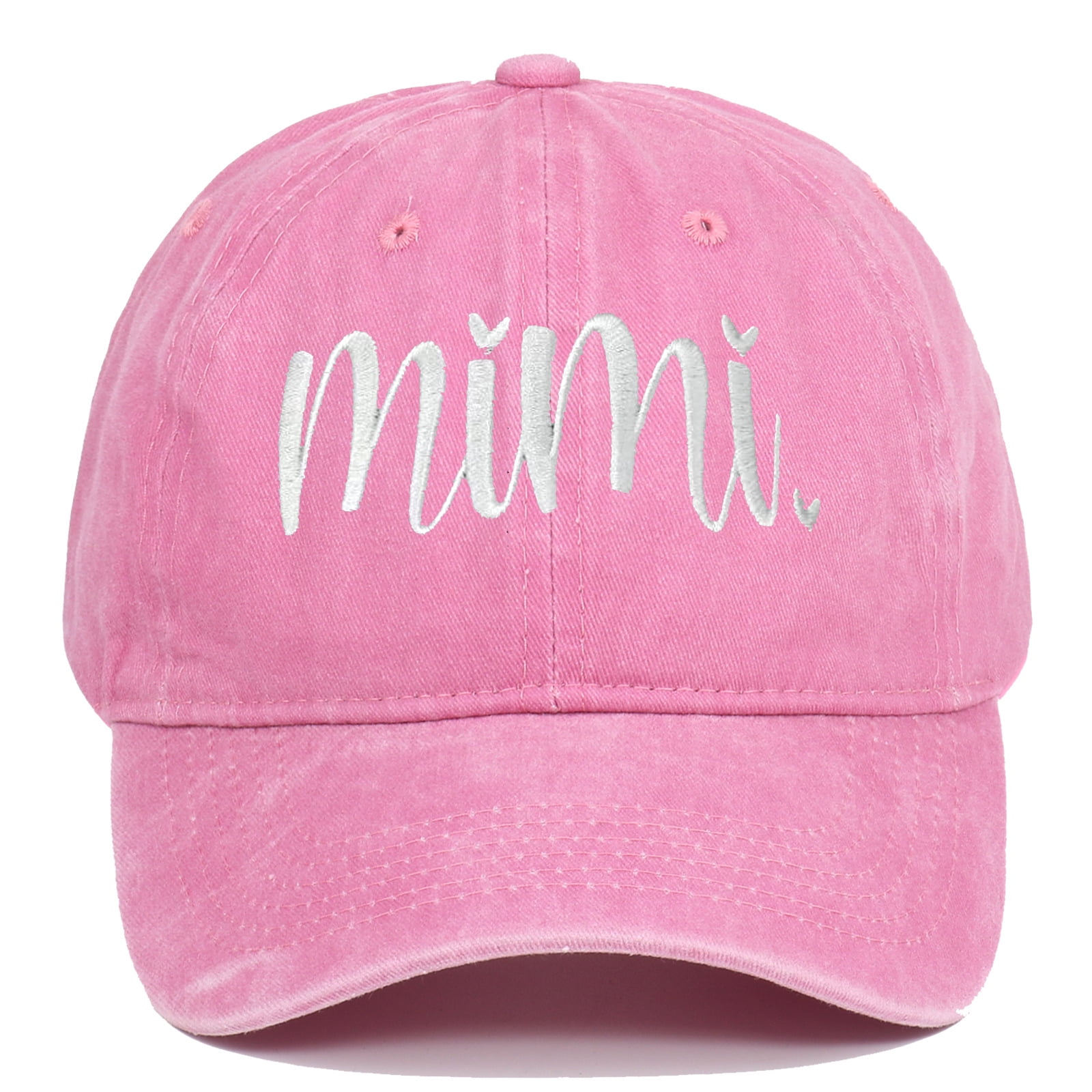 MIMI Embroidery Baseball Cap Classic Solid Color Washed Distressed Dad ...