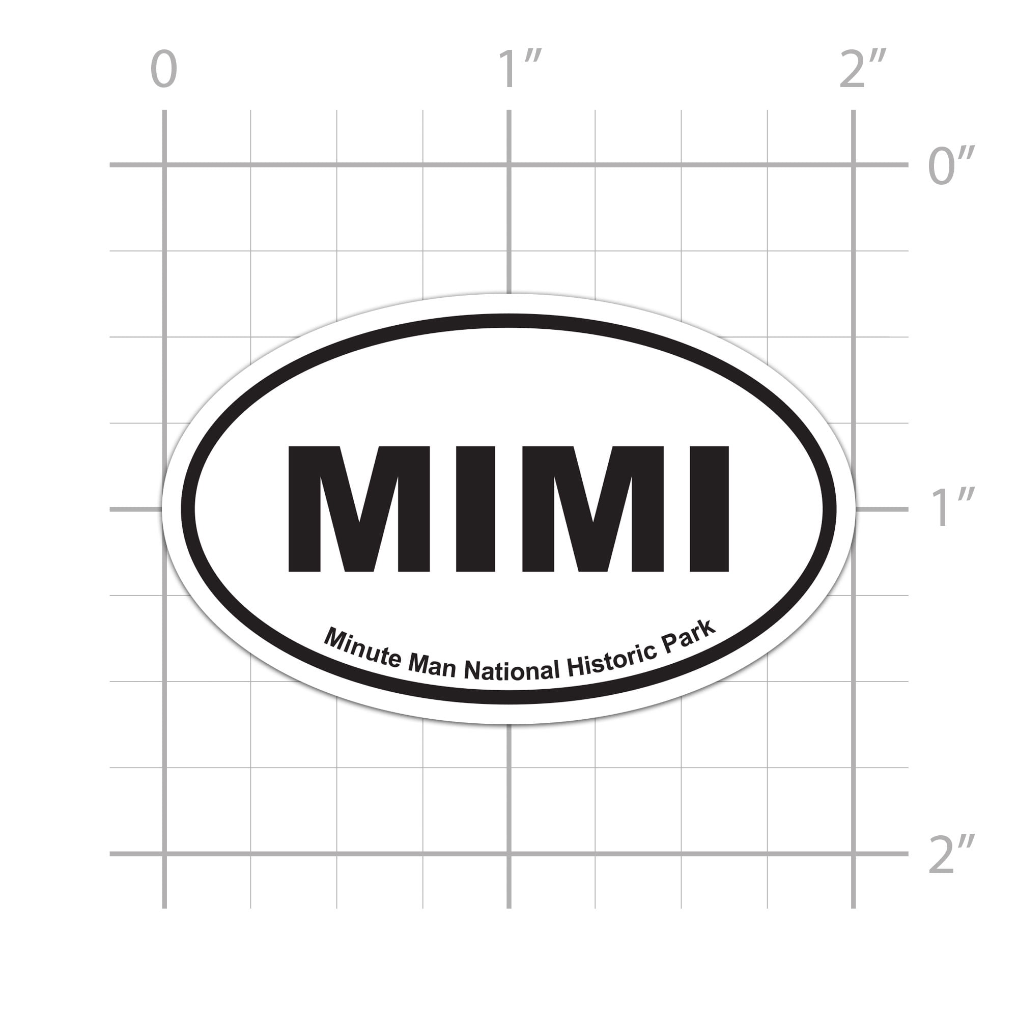 MIMI Minute Man National Historic Park Sticker for water bottle phone ...