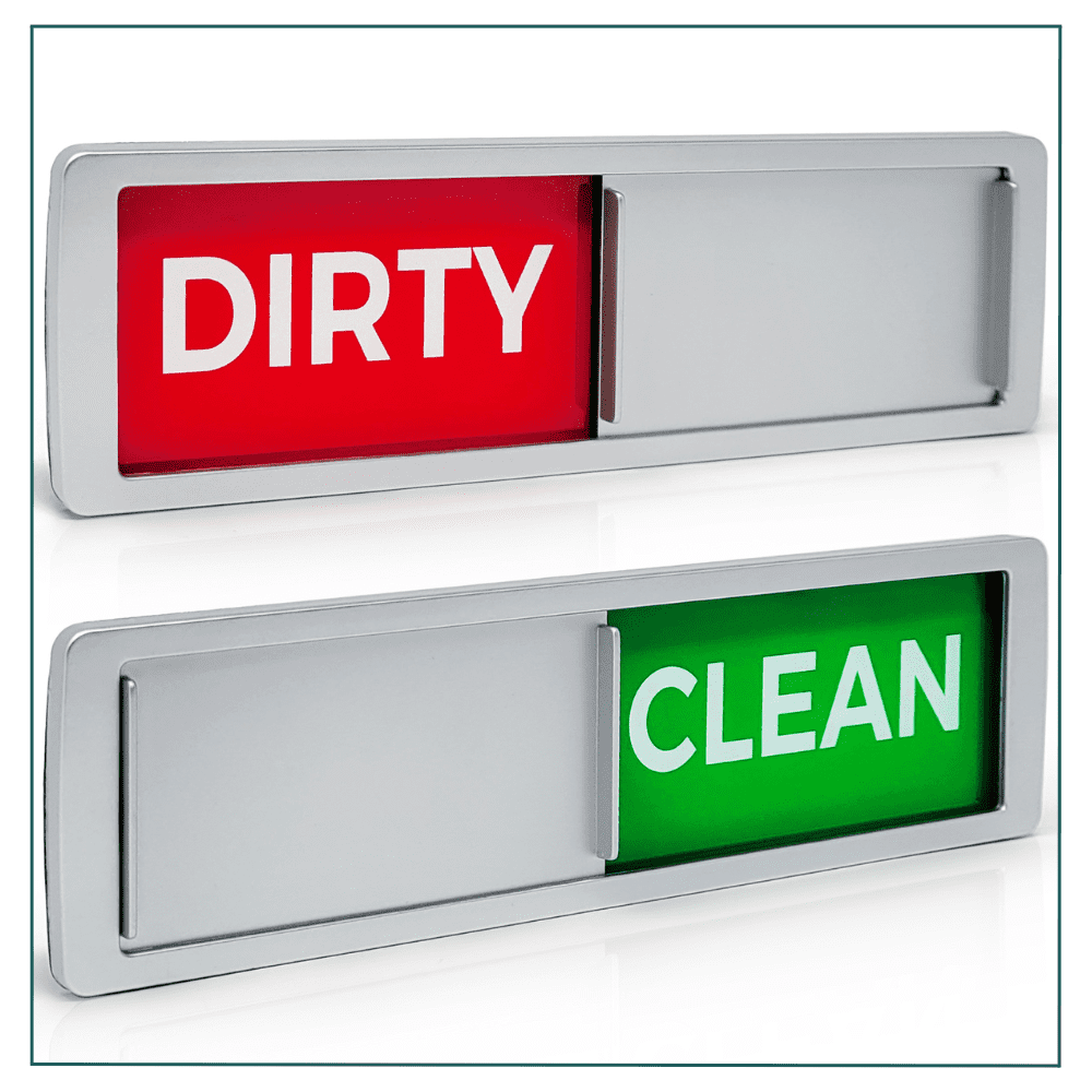 MIMILU Dishwasher Magnet Clean Dirty Sign - Easy to Read Large Text ...