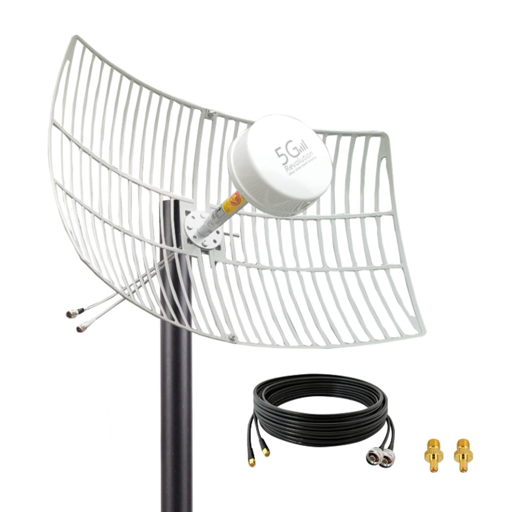 MIMO 4G LTE/5G Outdoor Directional Parabolic Grid TV Antenna with High ...