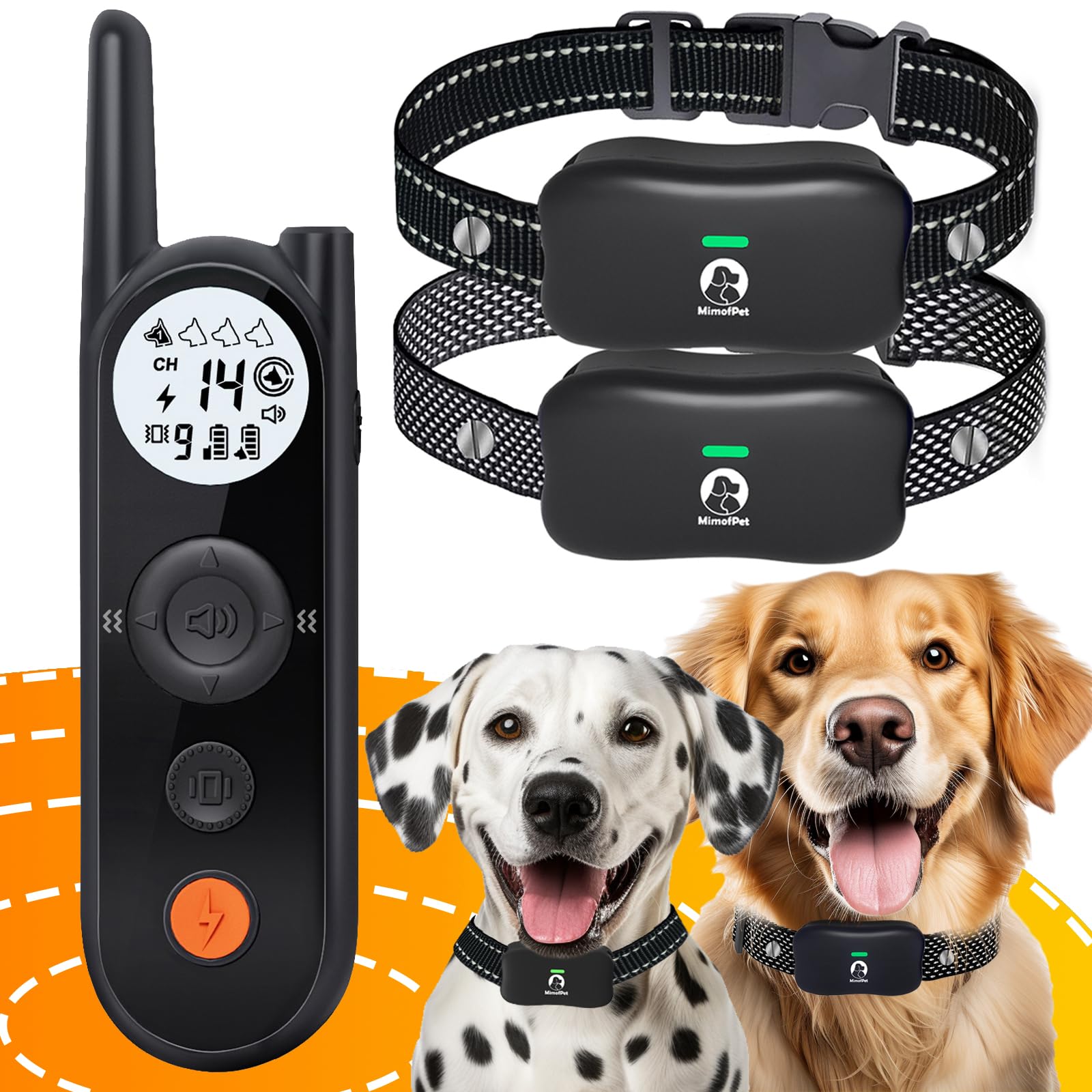 MIMOFPET Wireless Dog Fence XEF1 System for 2 Dogs - Up to 3500ft ...