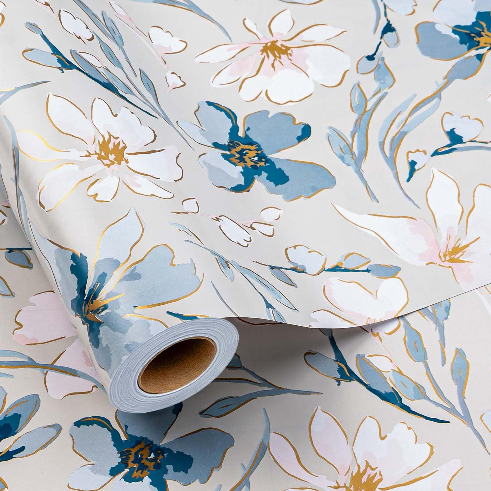 MIMUTI Floral Wrapping Paper- MSF2 Wrapping paper Mini Roll - Floral ...