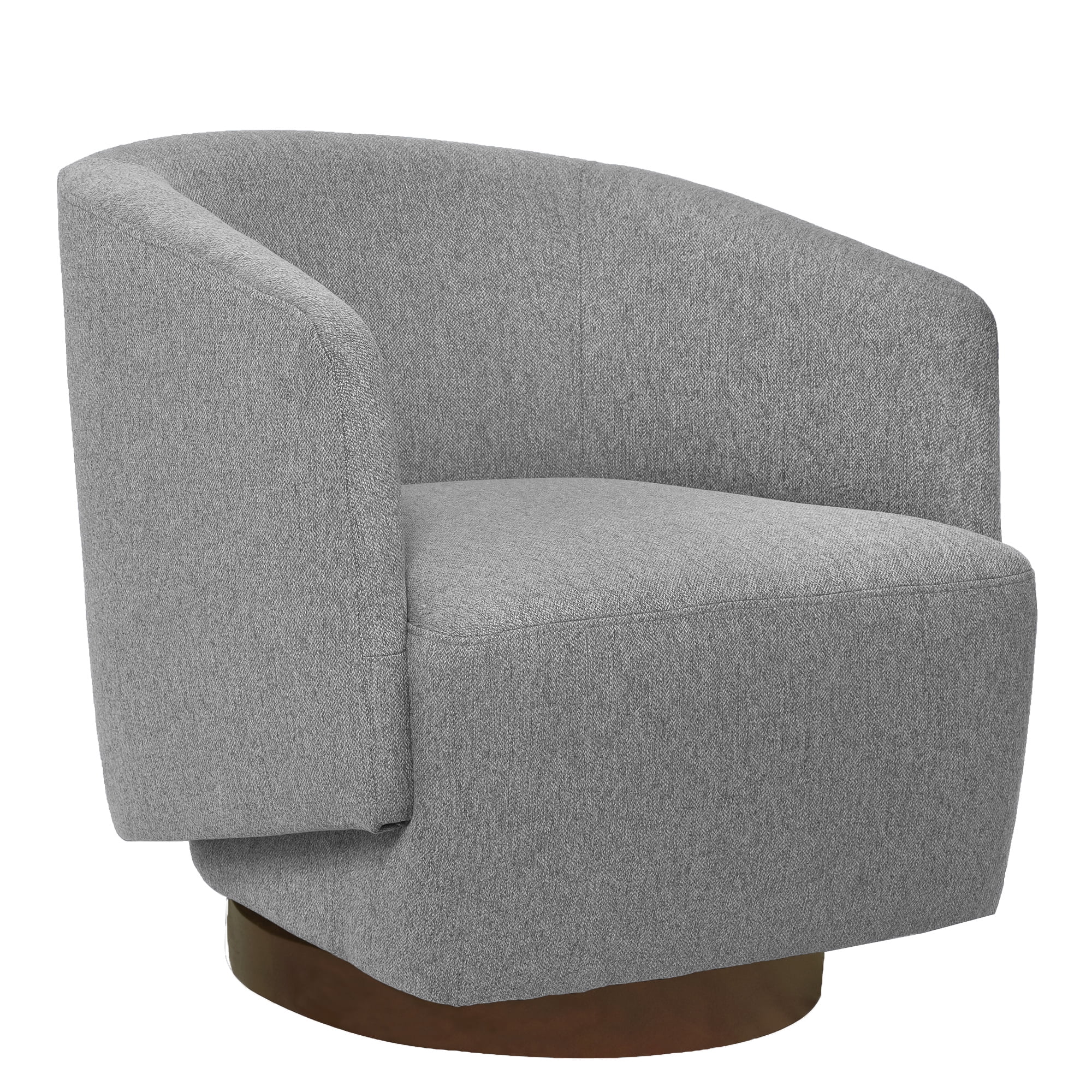 MINCETA Modern Swivel Accent Chair, Wood Base, for Living Room/Bedroom ...