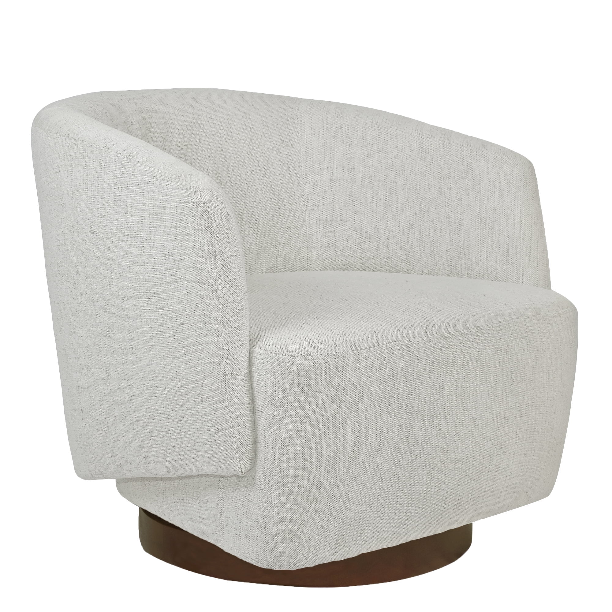 MINCETA Modern Swivel Accent Chair, Living Room/Bedroom, Wood Base ...