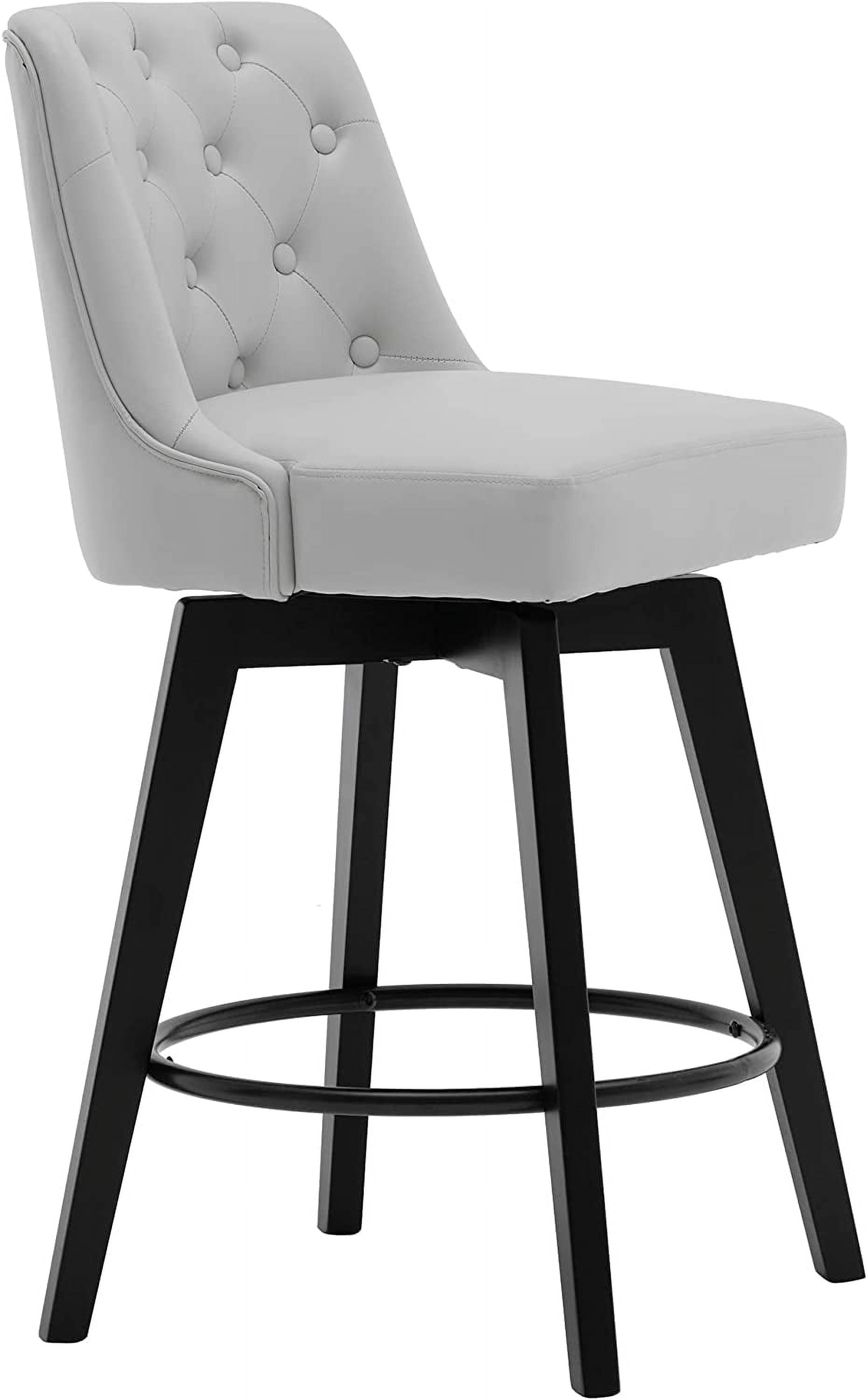 MINCETA Bar Stools, Upholstered 30 Inch Swivel Counter Height Stools ...