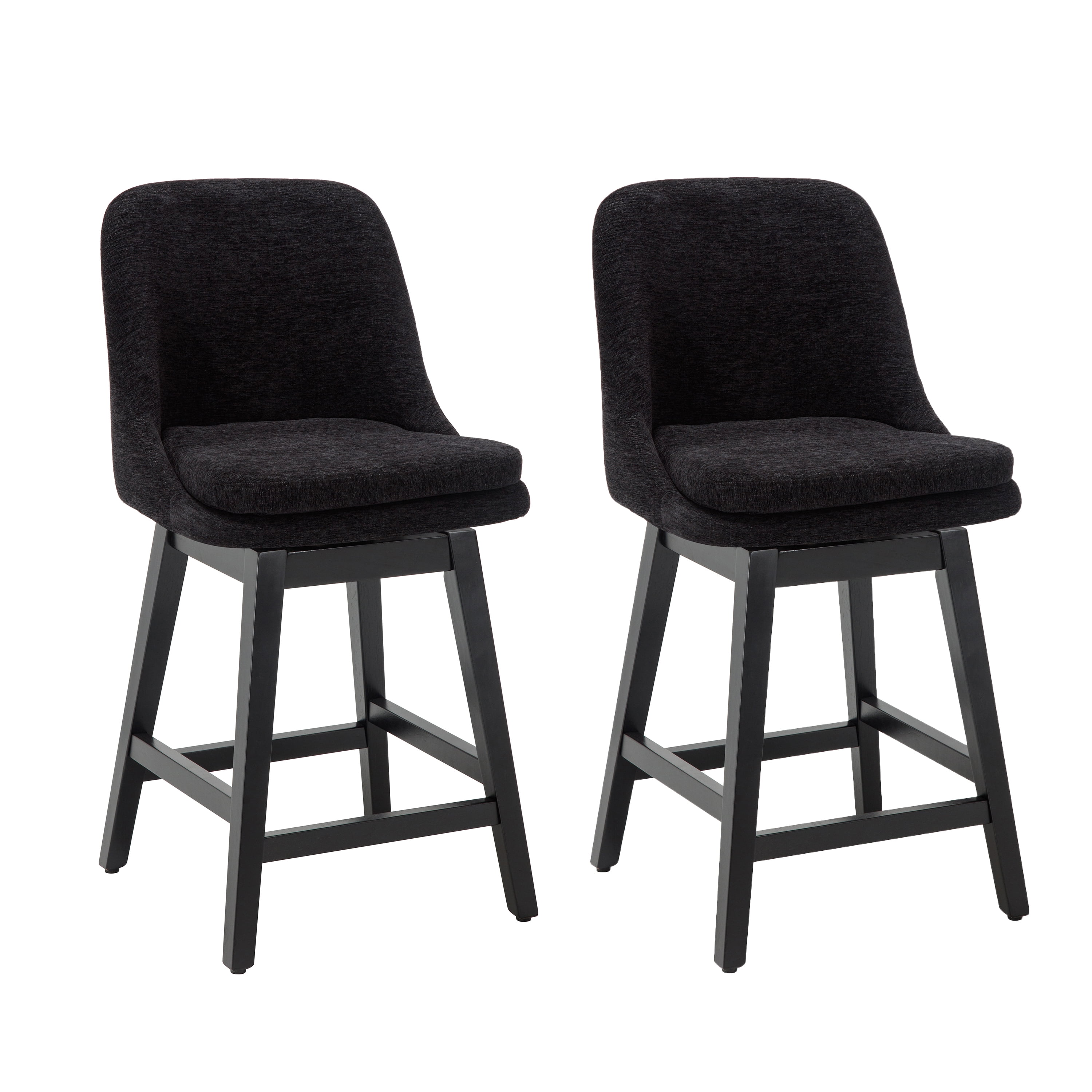 MINCETA Counter Stools,26" 360 Free Swivel Bar Stools,Modern Counter ...