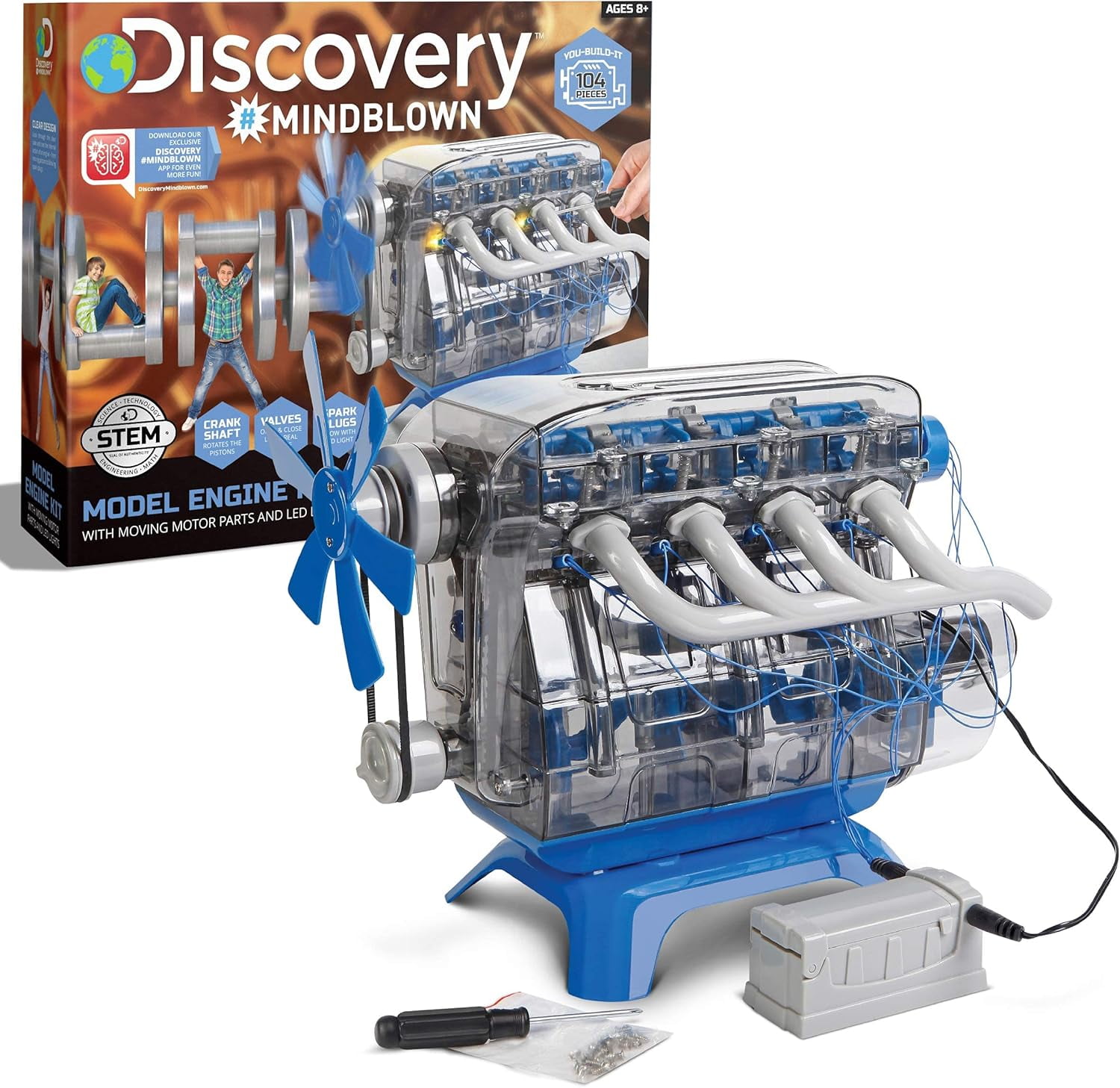 #MINDBLOWN Model Engine Building Kit, DIY 4-Cylinder Combustion Engine ...