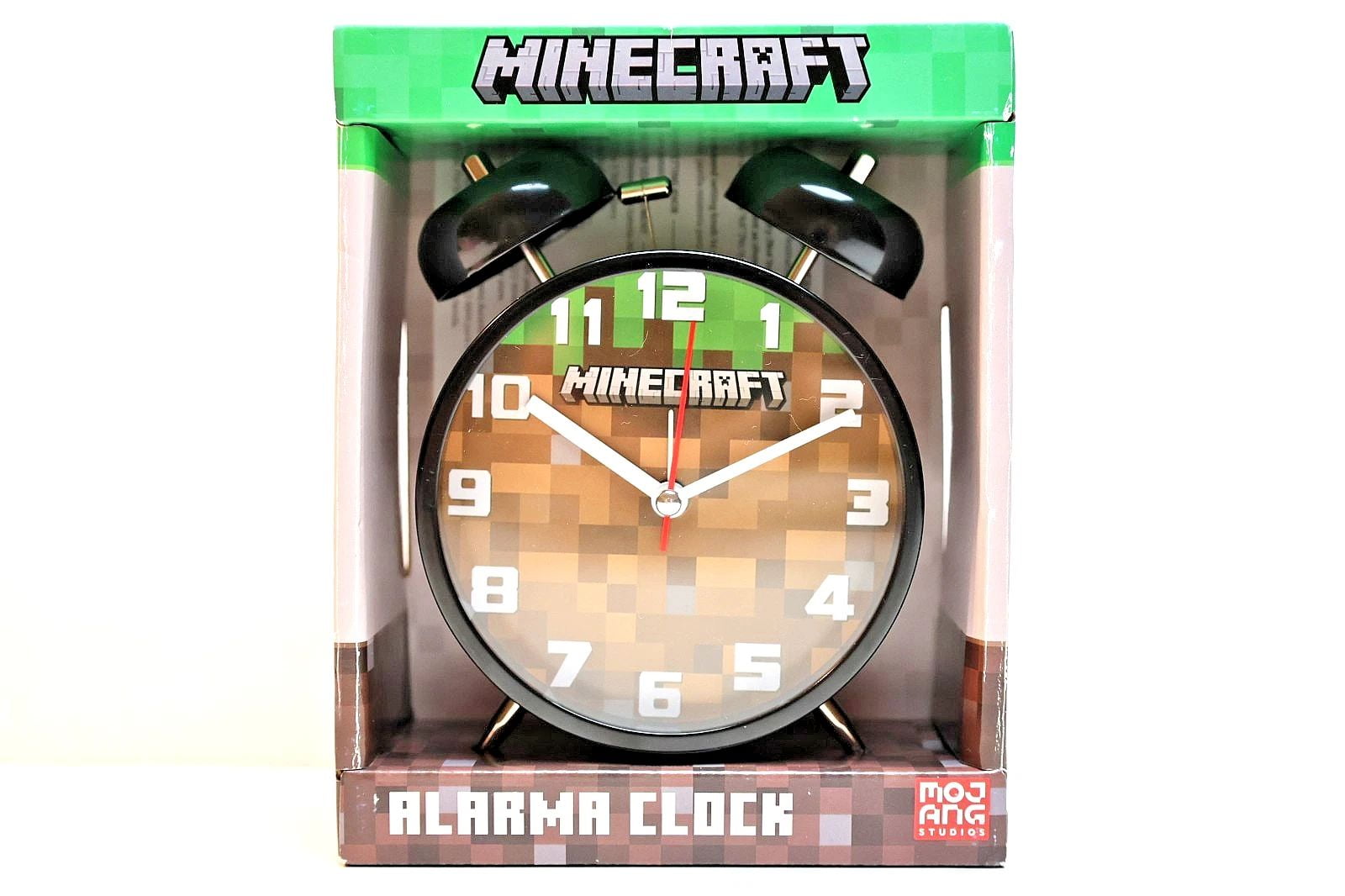 MINECRAFT Alarm Analog Clock Display Twin Bell Alarm Old School Loud ...