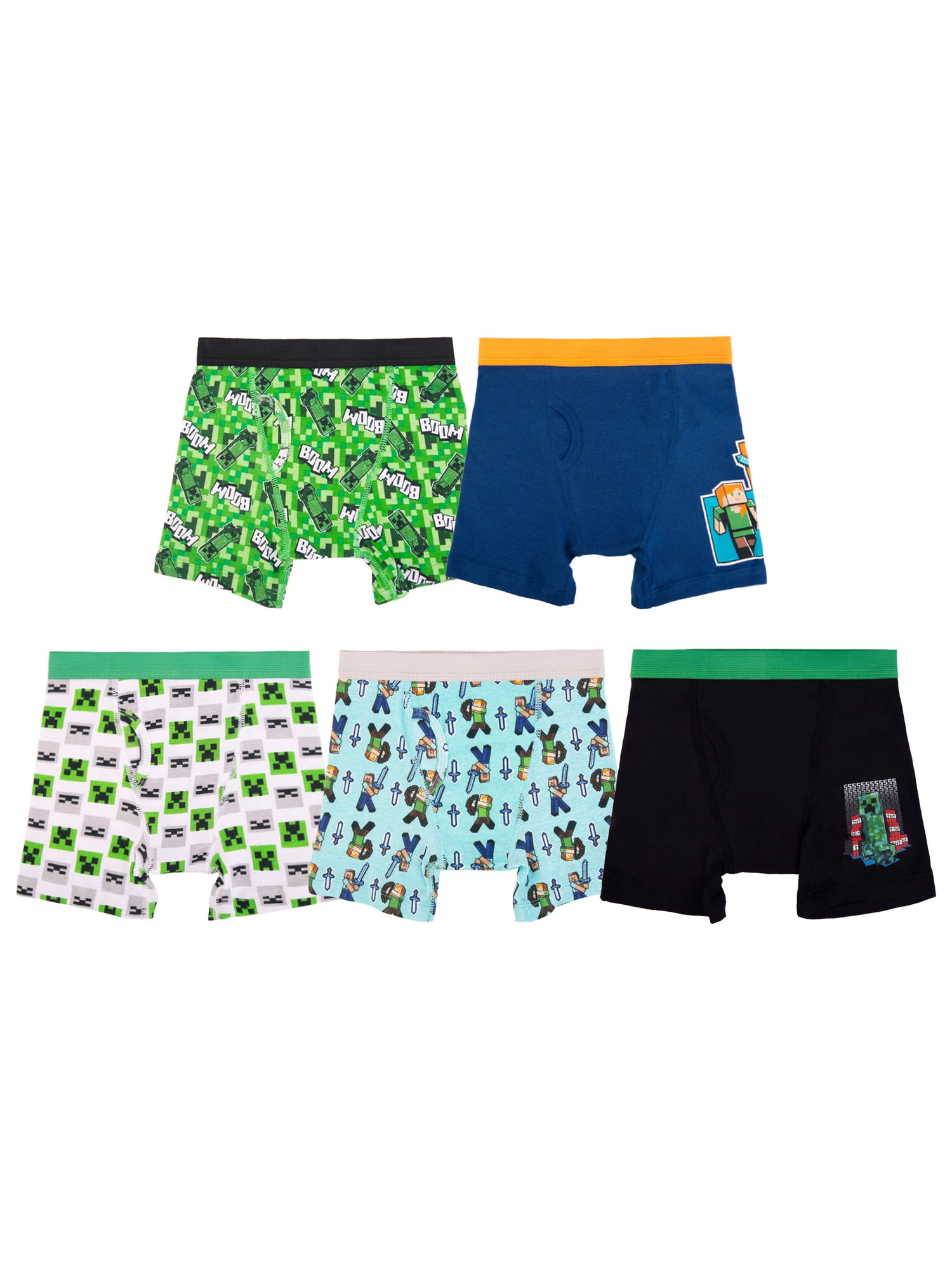 MINECRAFT Cotton Boxer Brief Boys Size 4 - Walmart.com