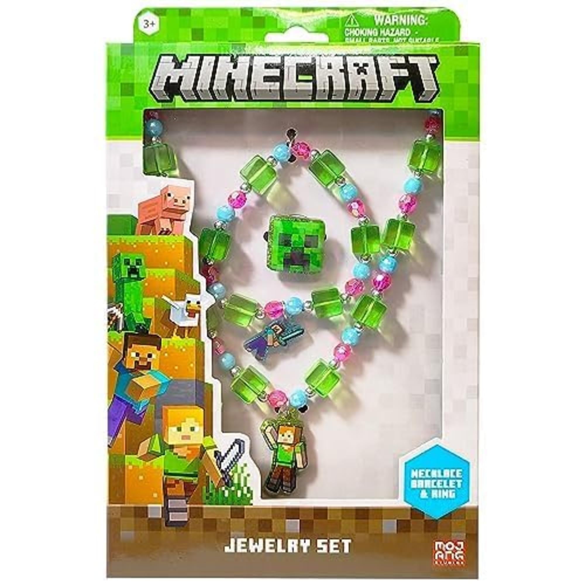 MINECRAFT Girls Jewelry Box Set 3 Piece Princess Toys | Jewelry Set Box ...