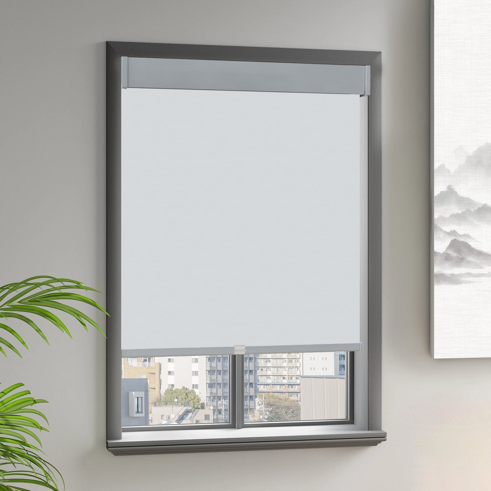 MING CHEN Cordless Roller Window Shades 100% Blackout Window Blinds ...