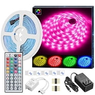 16.4ft RGB LED Light Strip 5050, Color Changing Tape Lights with Remote ...