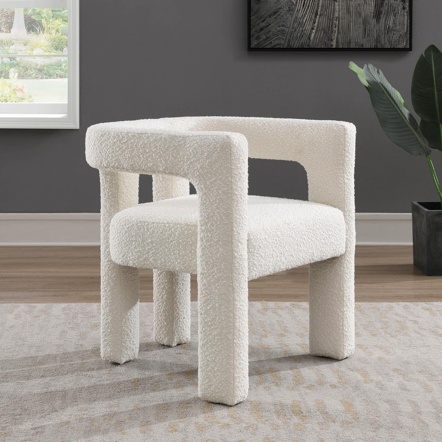 MINGFENG Perimeter Dining Chair, Ivory - Walmart.com