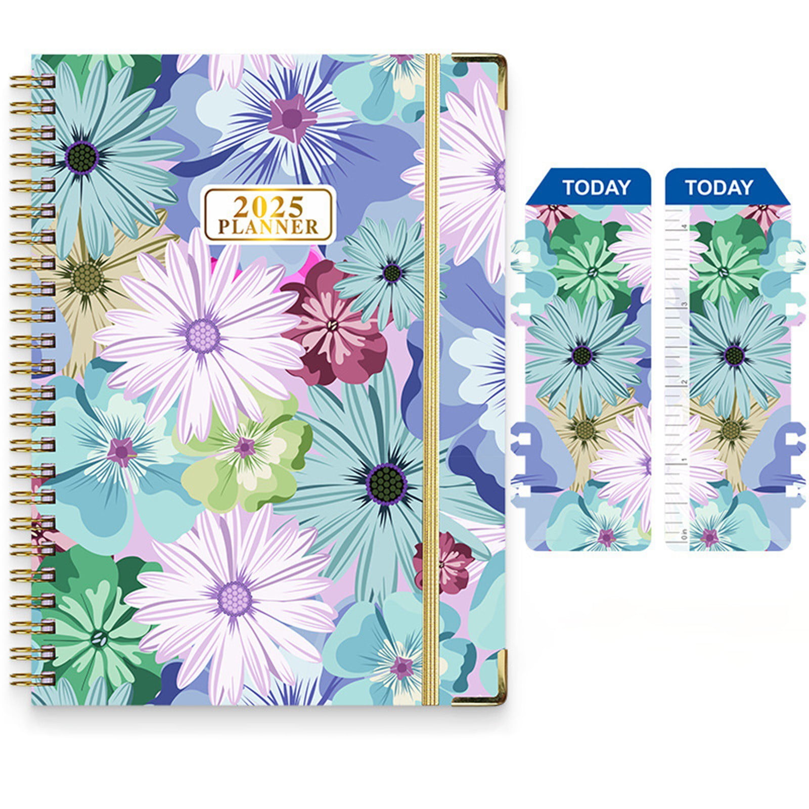 MINGFENGS 2025 English Daily Planner Notebook - A5 Spiral Bound Weekly ...