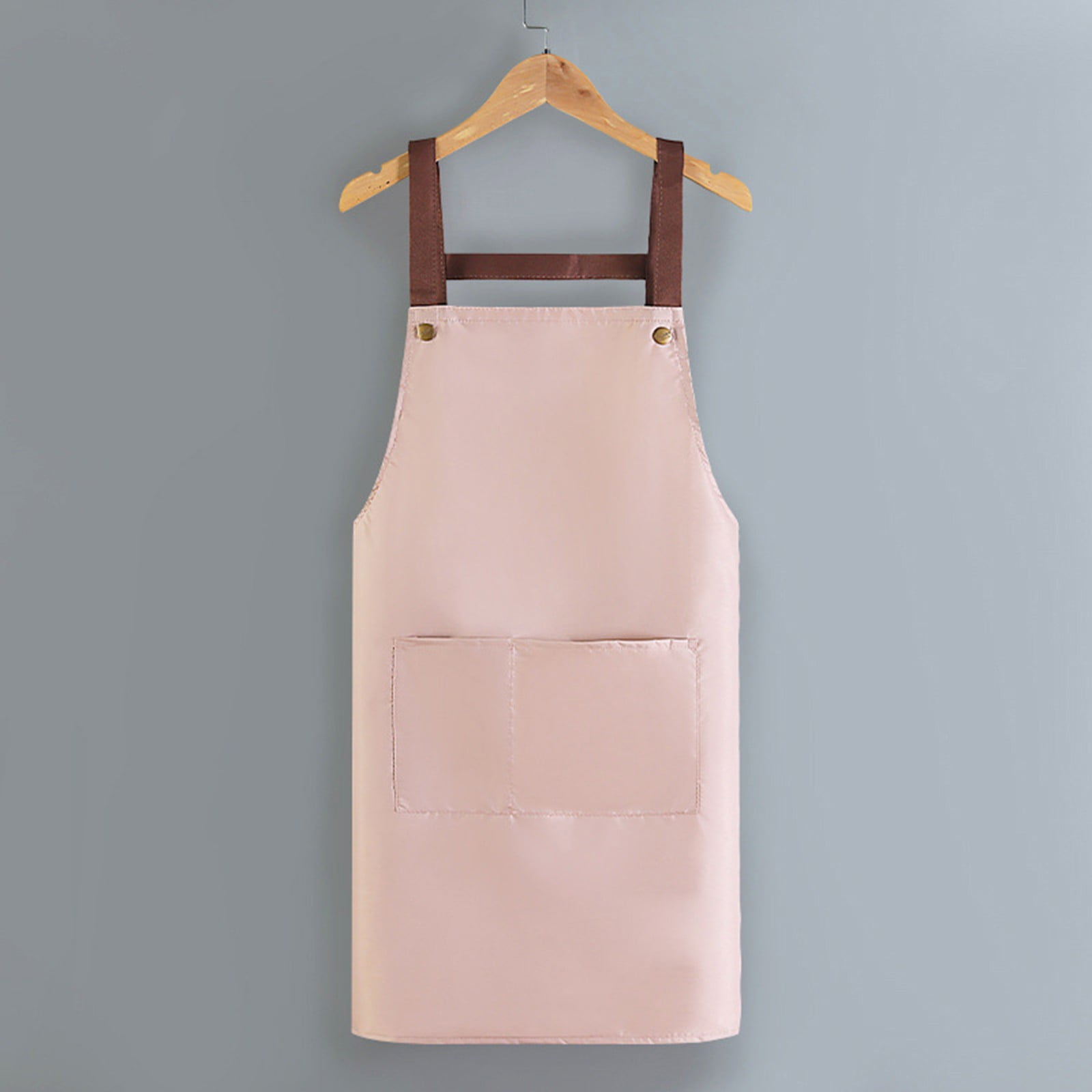 MINGFENGS Adjustable Bib Apron With Pockets Cooking Kitchen Aprons For ...