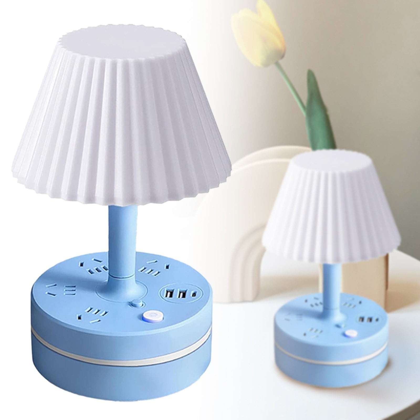 MINGFENGS Book Lights Bedside Lamps With Ac And USB Ports Table Lamp ...