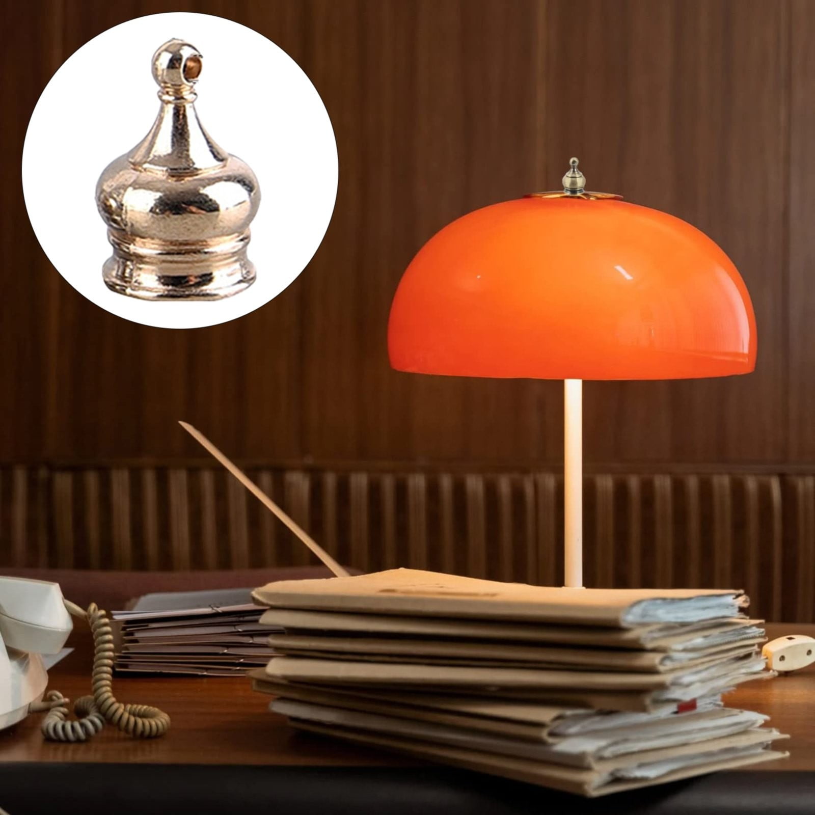 MINGFENGS Bronze Lamp Finials Set of 4 - Decorative Screw-On Caps for ...