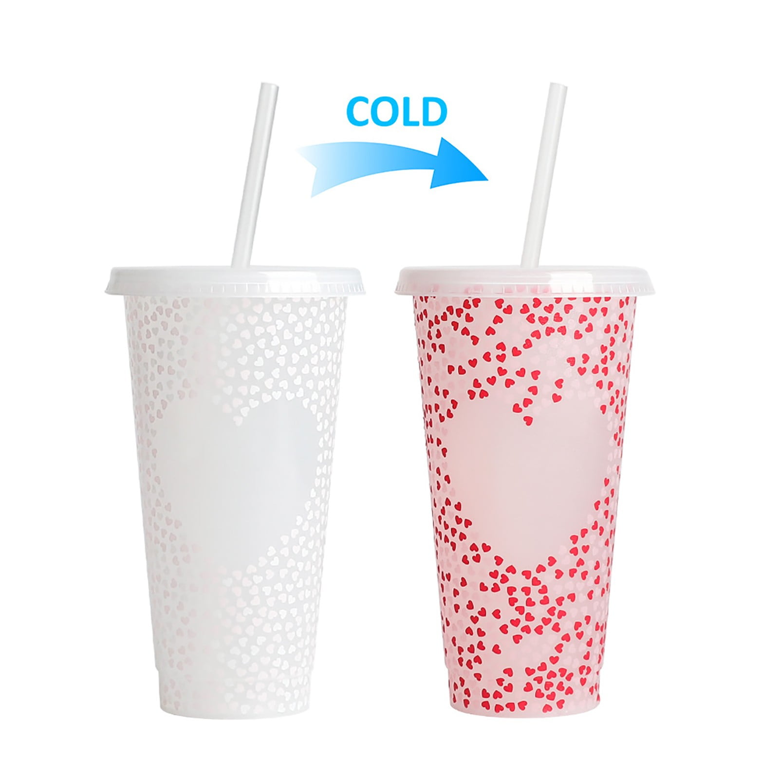MINGFENGS Glass&Bottle Creative Water Cup Heart Shape Cup PP Plastic ...