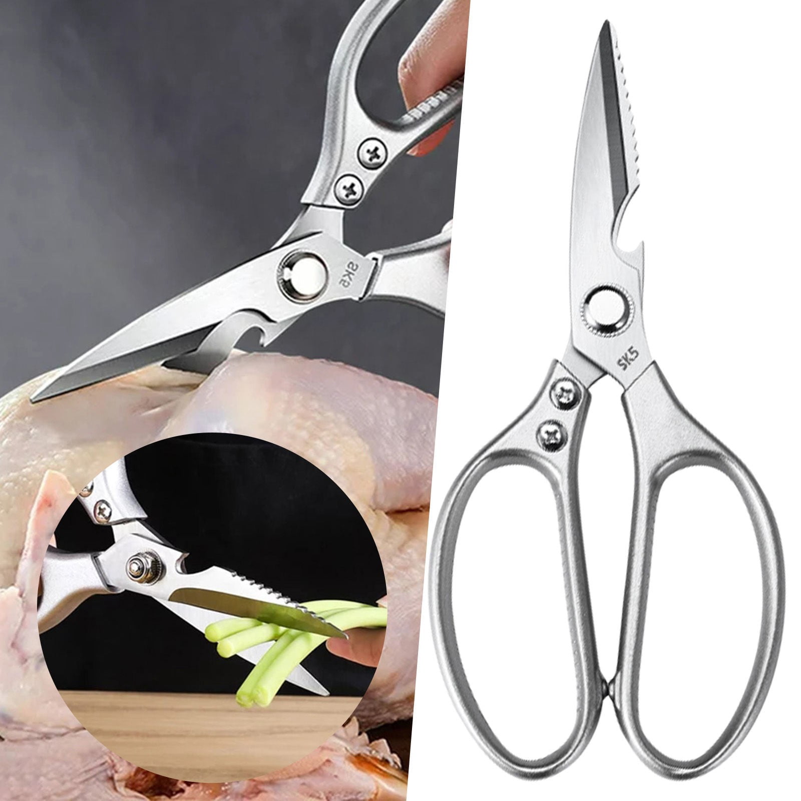 MINGFENGS Cutter Kitchen Scissors Poultry Shears Heavy Duty Meat ...