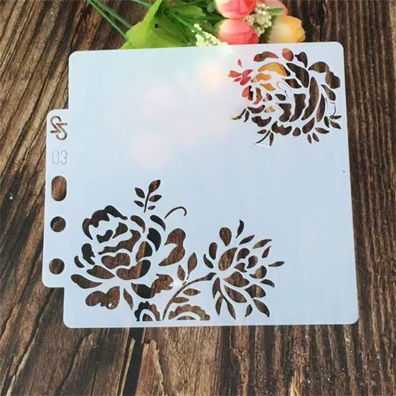 MINGFENGS DIY Art Stencils Set - 10 Reusable Painting Templates for ...