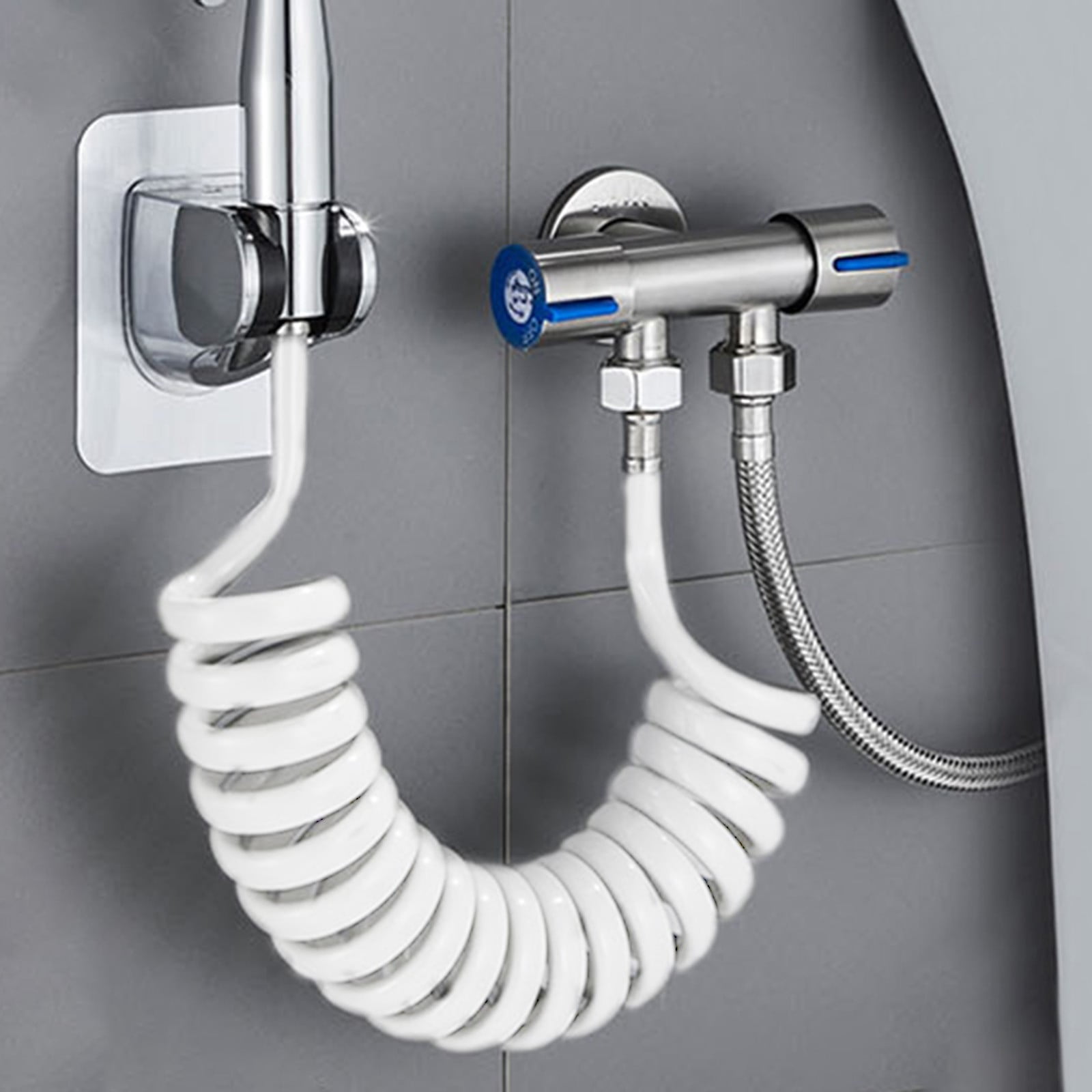 MINGFENGS Expandable Shower Hose - 6ft Stainless Steel Handheld Shower ...