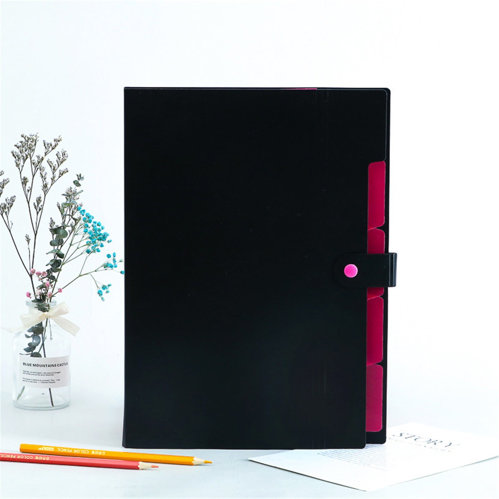 MINGFENGS Expanding File Folder Organizer - 5 Pocket Accordion Document ...