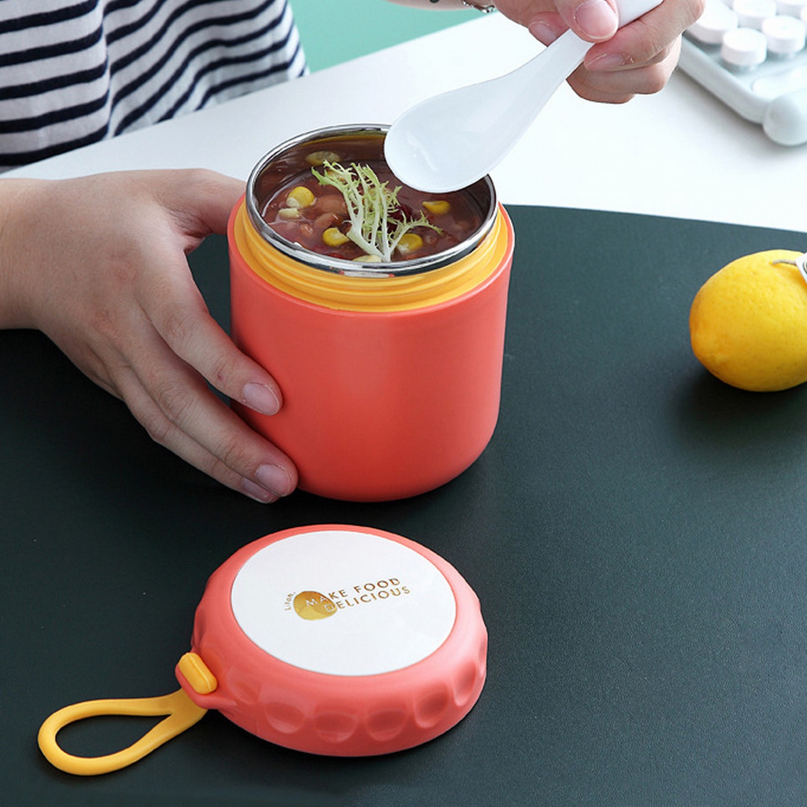 MINGFENGS Food Storage Mini Insulation Bucket Small Lunch Box Office ...