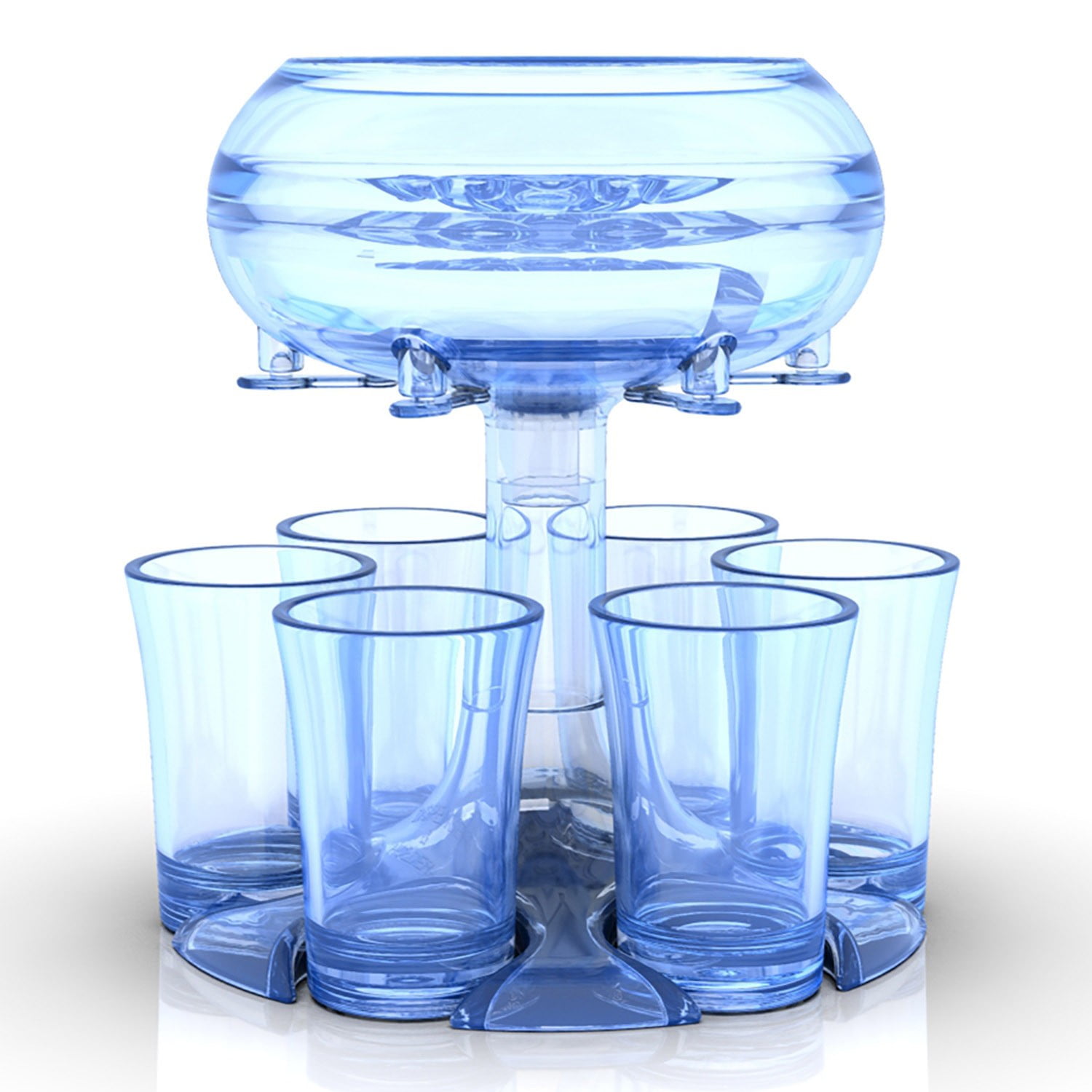 MINGFENGS Hexagonal Shot Glass Dispenser Stand Professional 6 Cup Drink ...