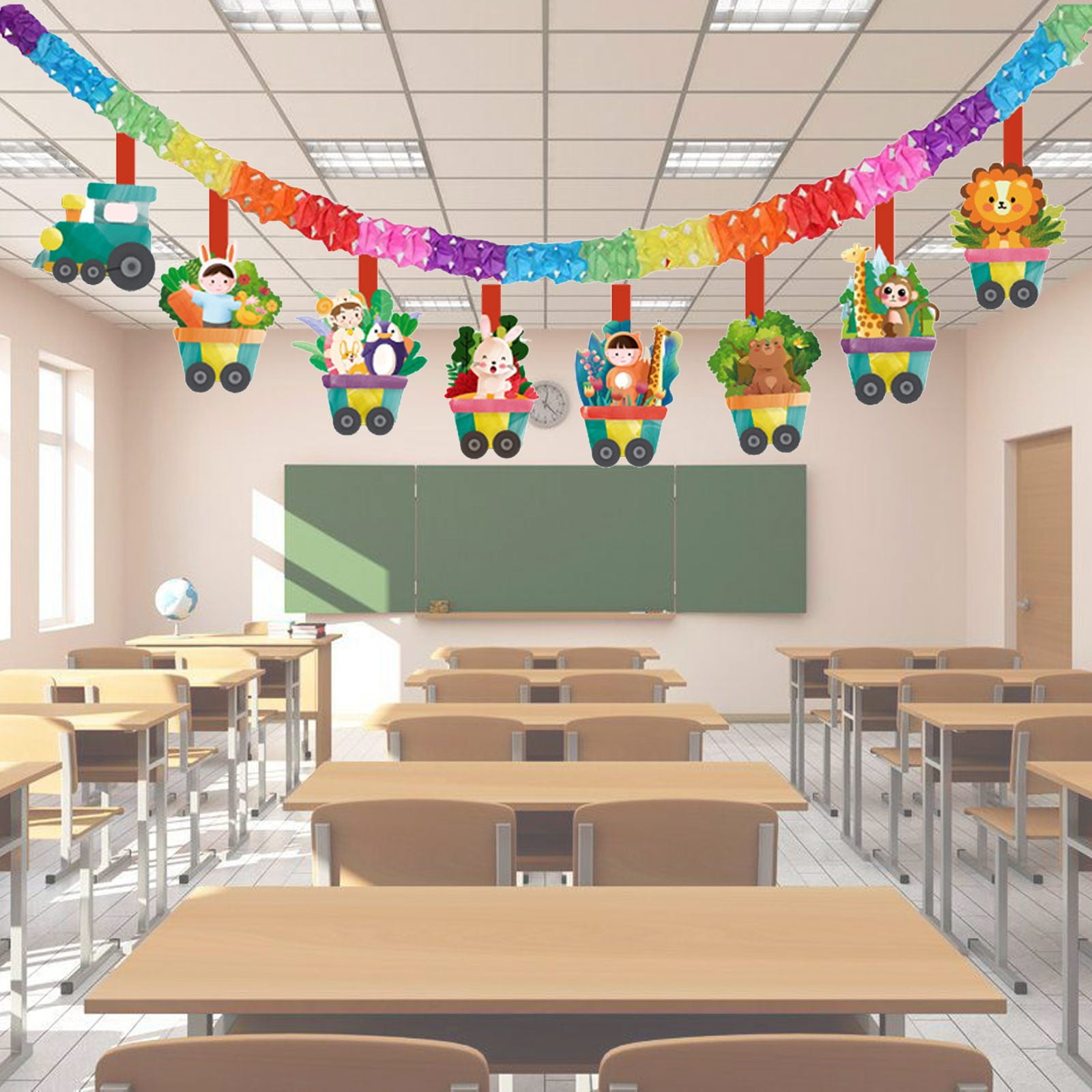 MINGFENGS Kids Party Decorations - Colorful Classroom Garland Set ...