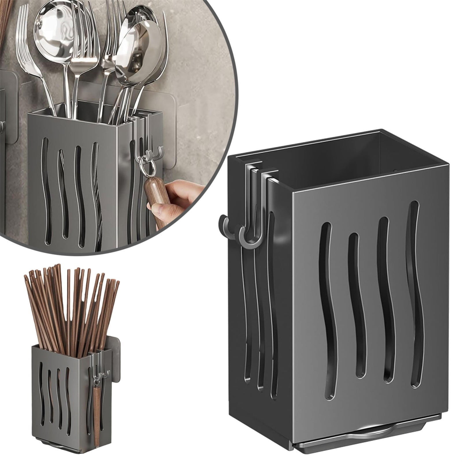 MINGFENGS Kitchen Wall Mounted Hanging Organizer Practical Wall Mounted ...