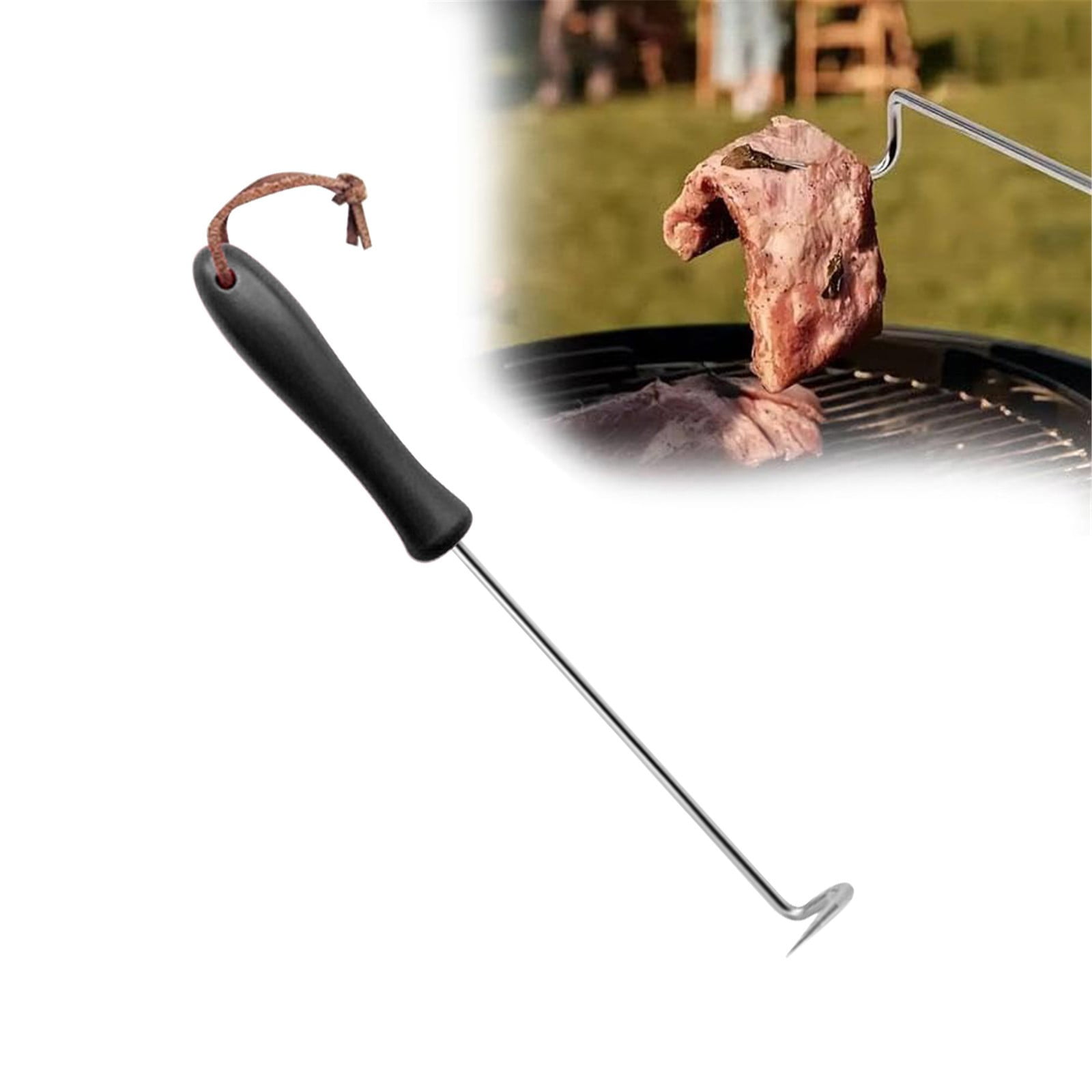 MINGFENGS Meat Hook Flipper Bbq Meat Hook Pigtail Stainless Bbq Meat ...