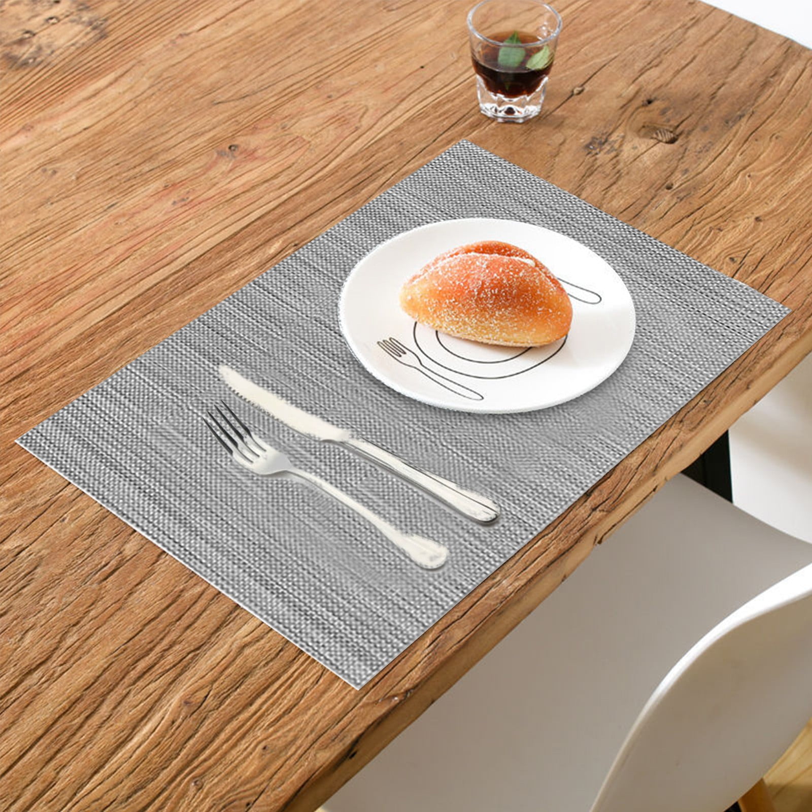 MINGFENGS Placemat Washable Indoor/Outdoor Vinyl Place Mats for Dining ...
