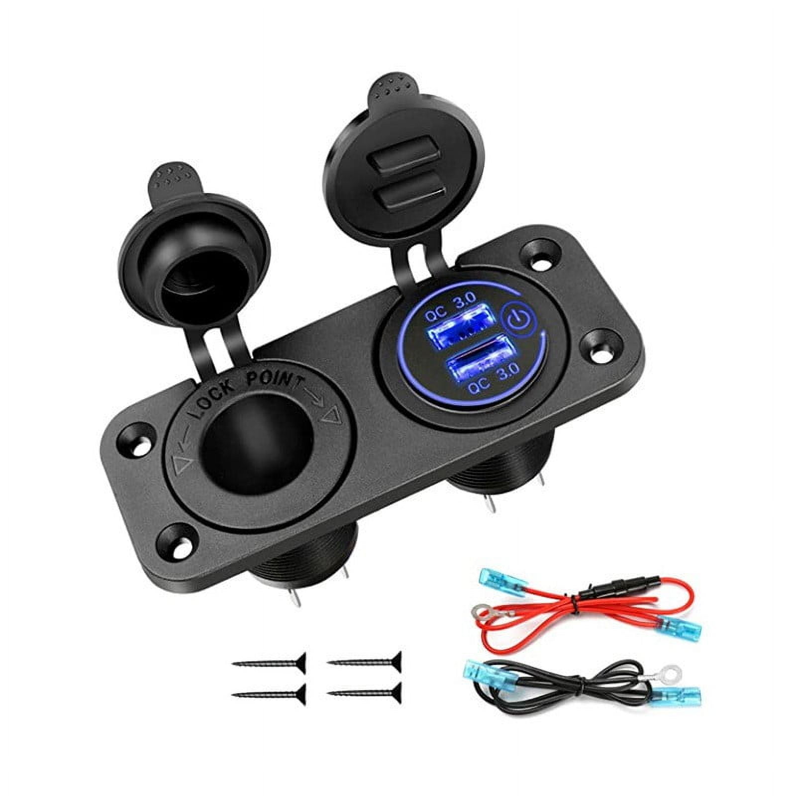 MINGFENGS QC 3.0 Fast Charging USB Socket for Marine & Car - 12V Dual ...