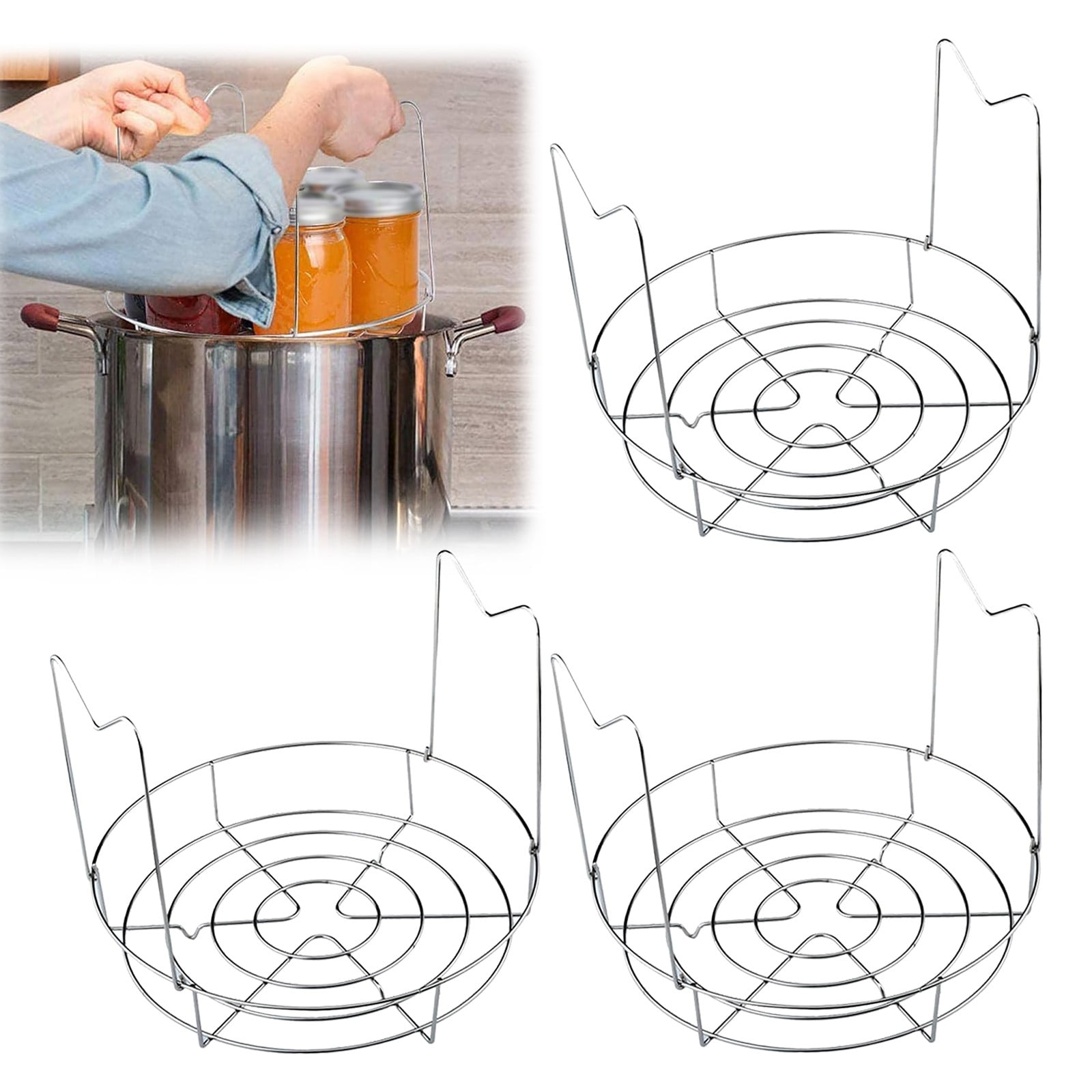 MINGFENGS Rack 3pcs Canning Rack Stainless Steamer Canning Jar Rack ...