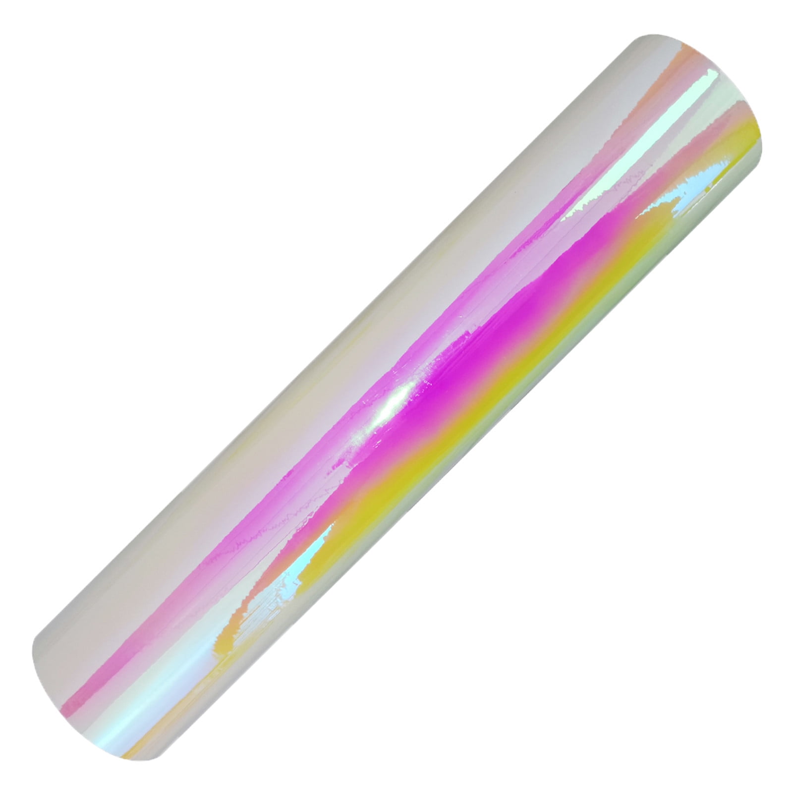 MINGFENGS Rose Gold Holographic Vinyl Roll - Permanent Adhesive Craft ...