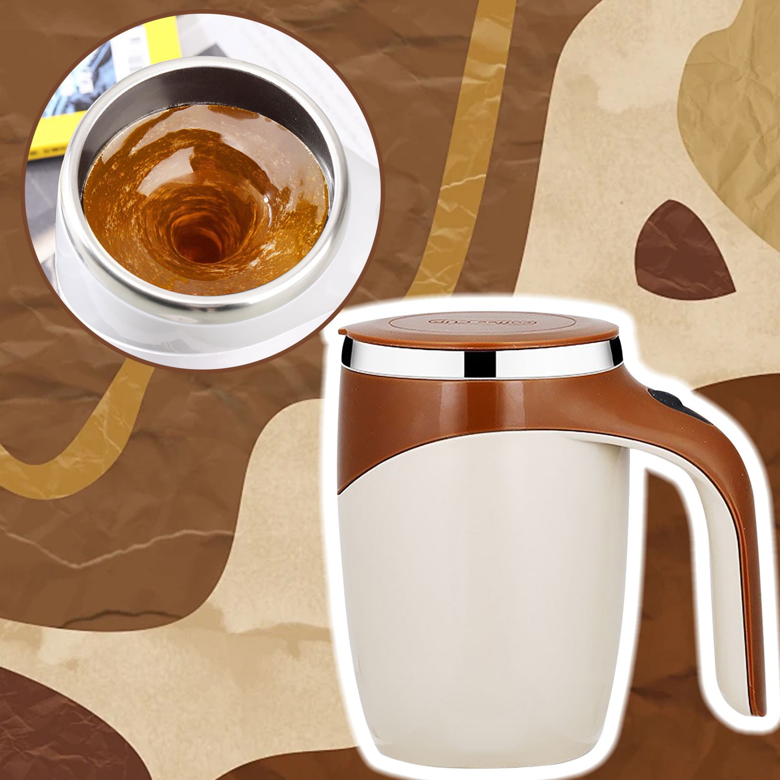 MINGFENGS Self Stirring Mug Rechargeable Automatic Coffee Mug Rotating ...