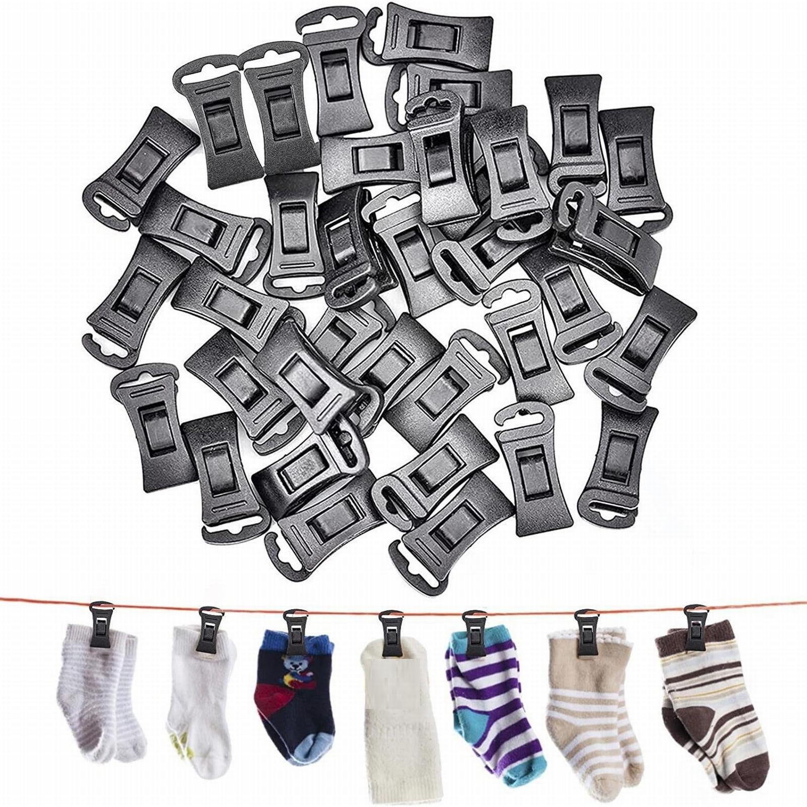 MINGFENGS Sock Clips for Laundry - 40pc Set of Non-Slip Sock Holders ...