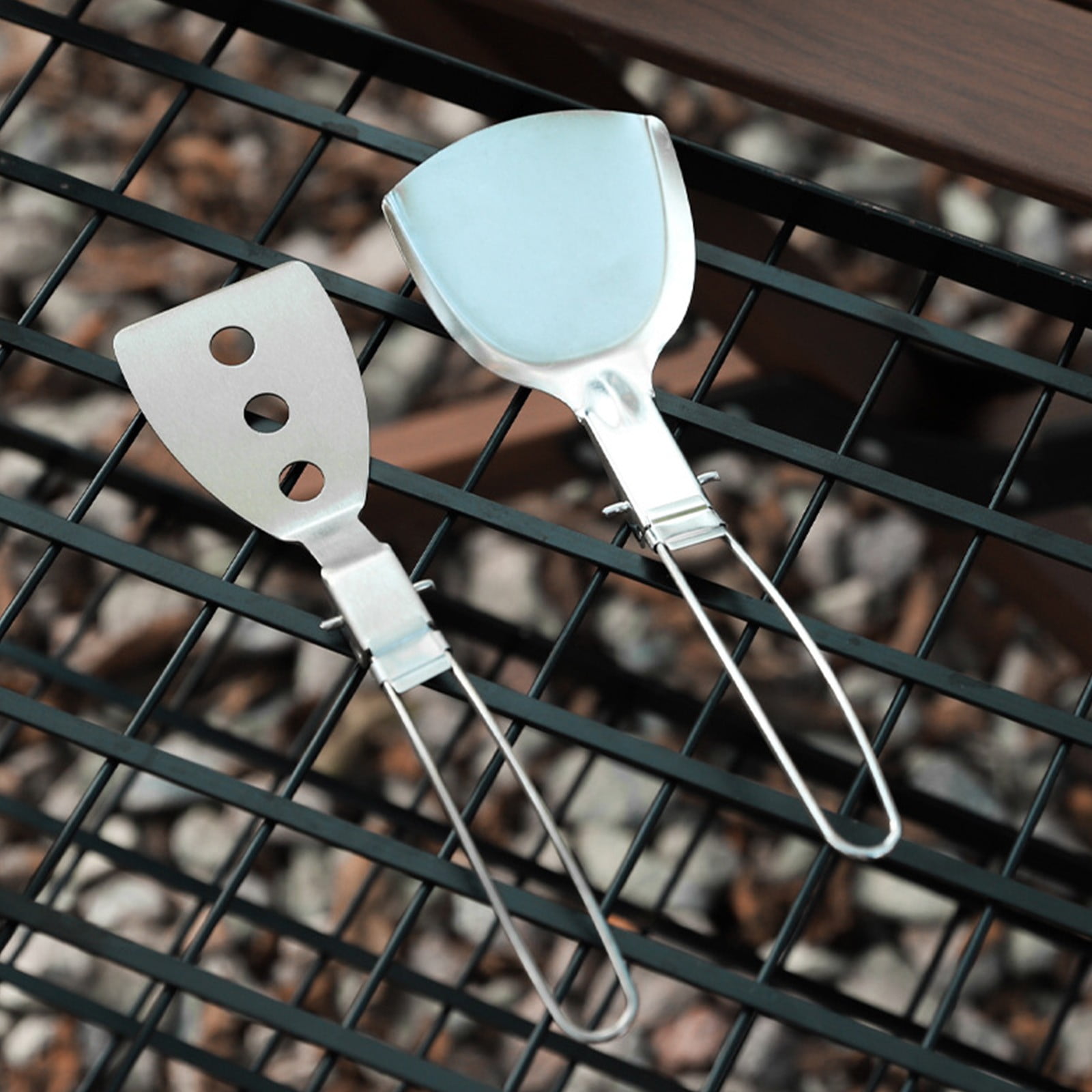 MINGFENGS Stainless Steel Folding Spatula for Camping & Cooking ...
