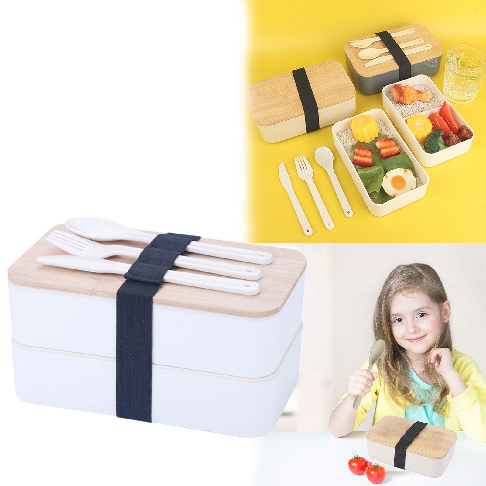 MINGFENGS Tableware Box Lunch Box Japanese 2 Layer Food Container With ...