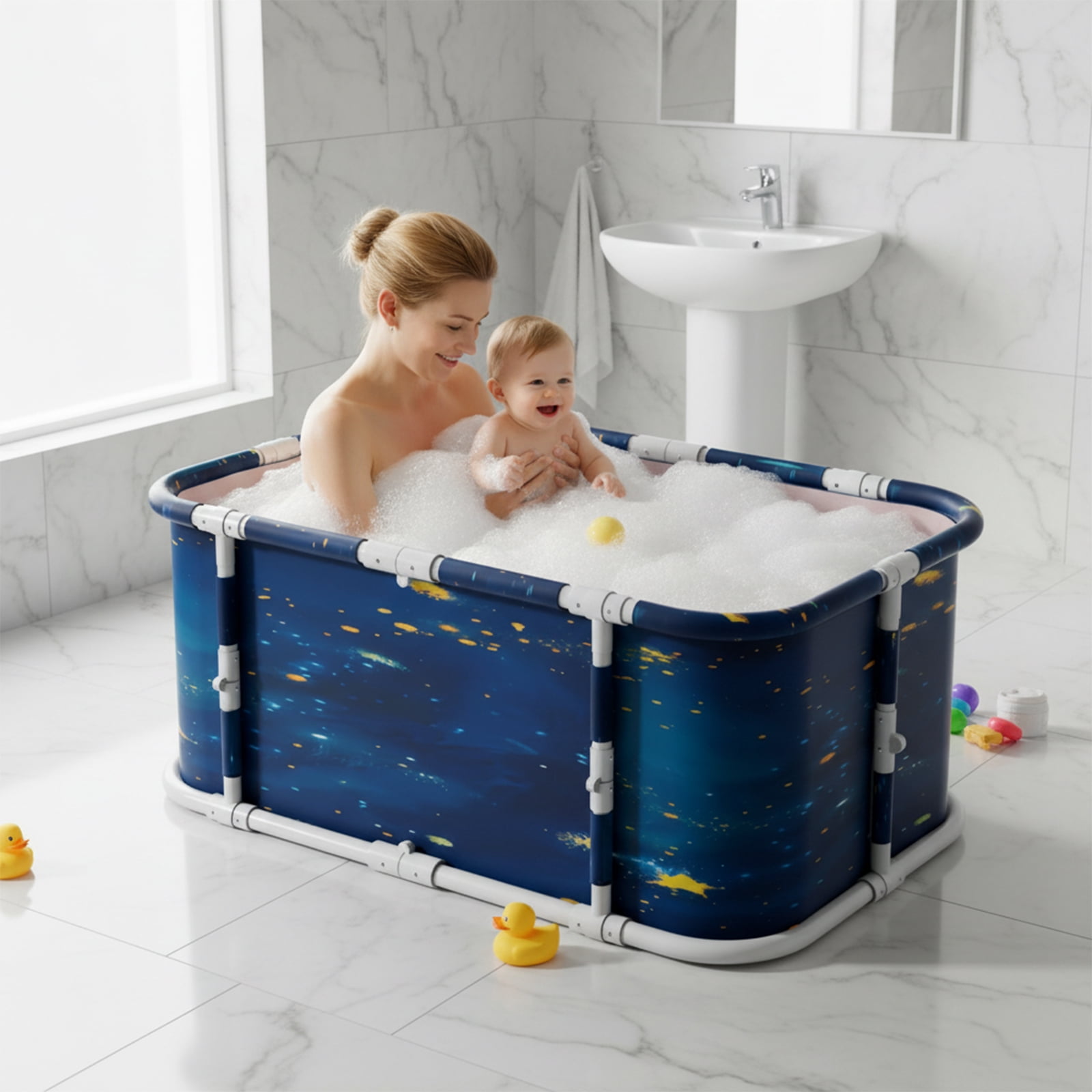 MINGYI 47" Portable Bathtub ,Foldable Freestanding Bathtubs for Adults ...