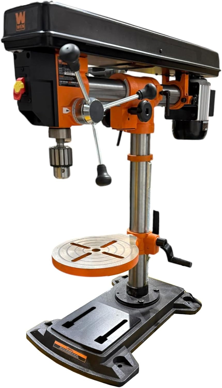 MINGZHI 6.2-Amp 33-Inch Radial Arm Drill Press, Benchtop Design with 5 ...