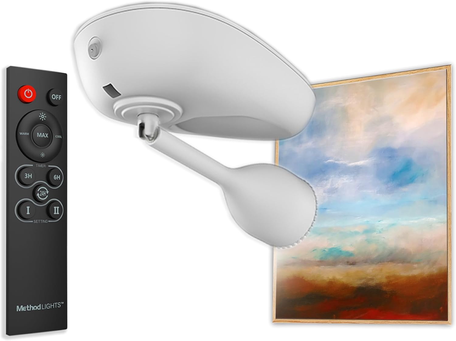 MINGZHI ML200 Plus Wireless Picture Light, Ceiling Mounted LED, Long ...