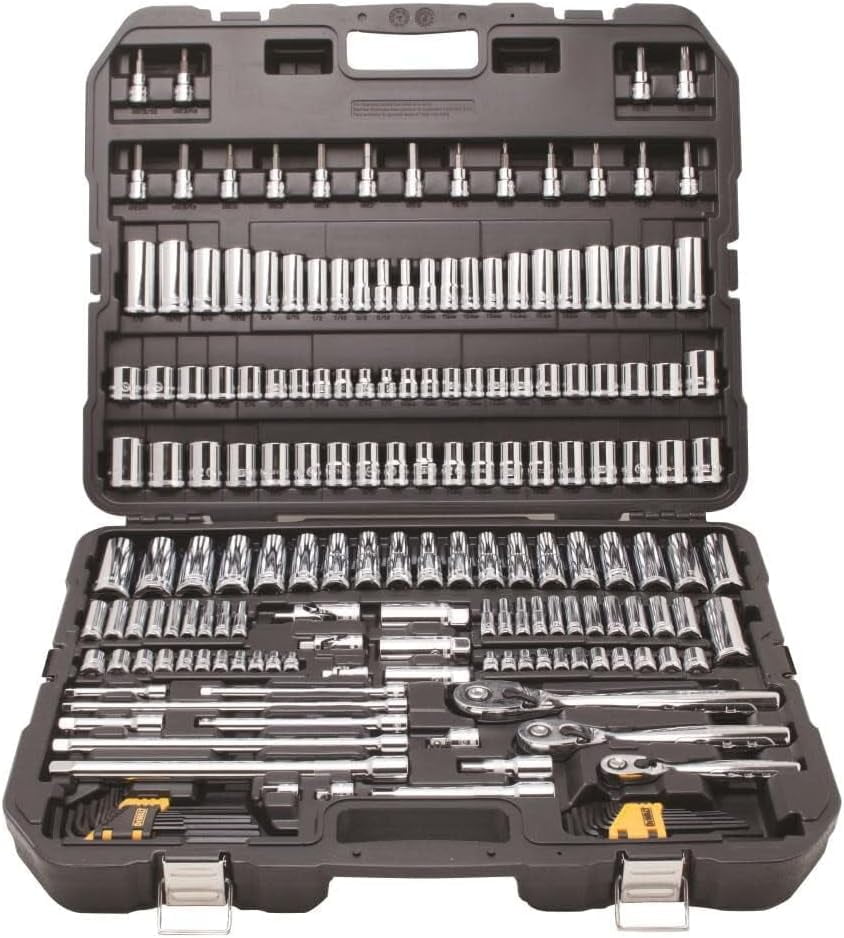 MINGZHI Mechanics Tool Set, SAE and Metric, 1/2, 1/4, 3/8 Drive Sizes ...