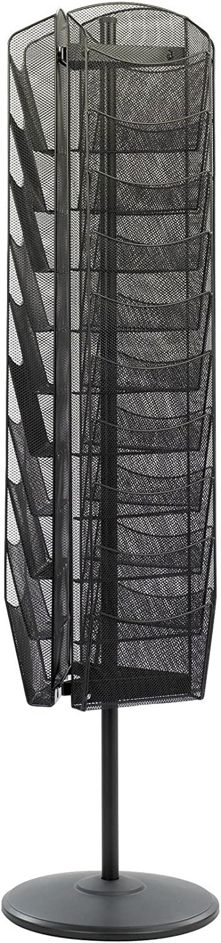 MINGZHI Onyx Rotating Mesh Magazine Stand, Brochure Organizer, Display ...