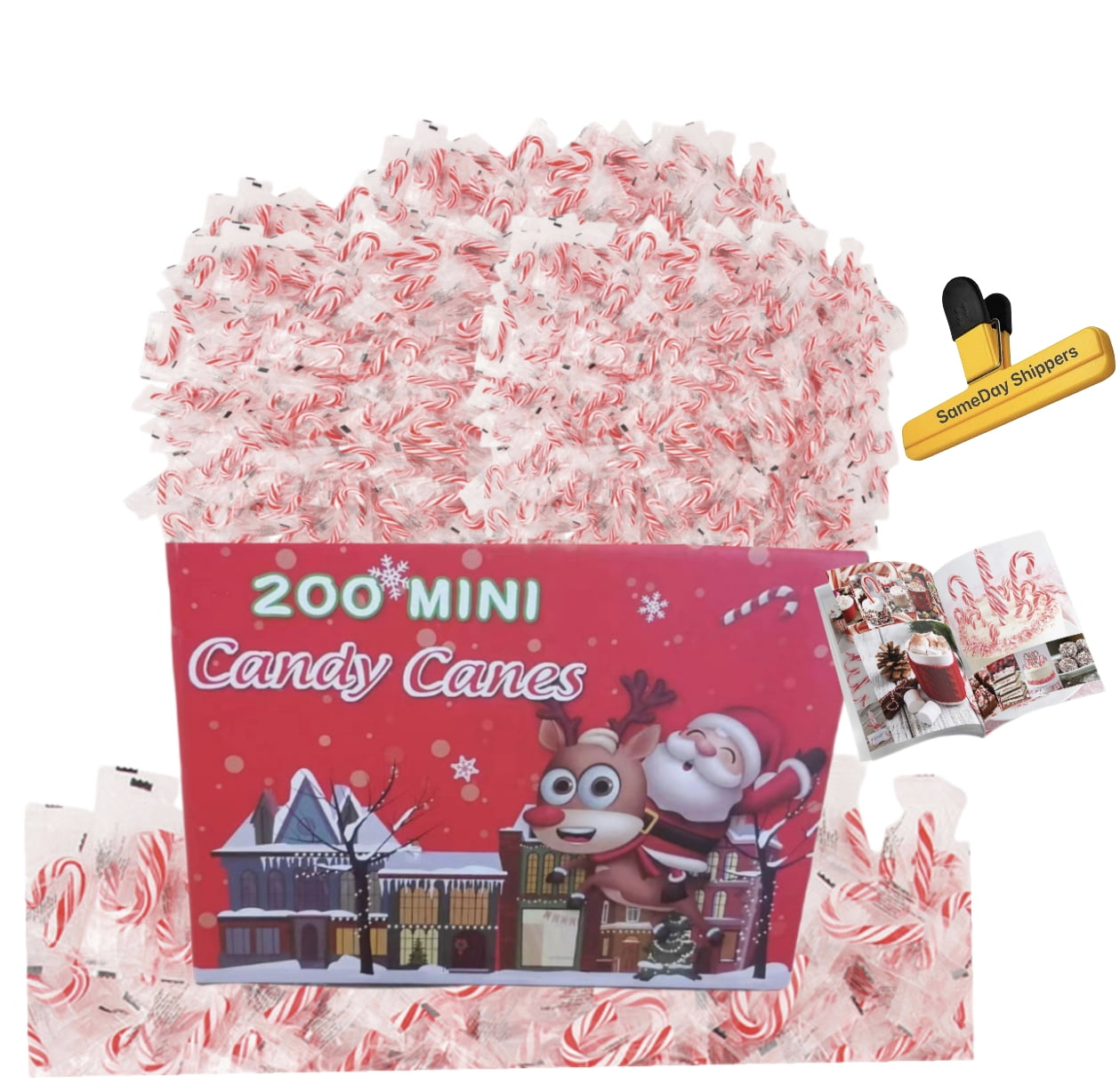 MINI CANDY CANES (200 COUNT) | Mini Candy Canes Peppermint Flavored ...