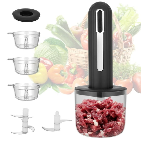 MINI Cordless Food Processor Electric Vegetable Chopper,USB Rechargable ...