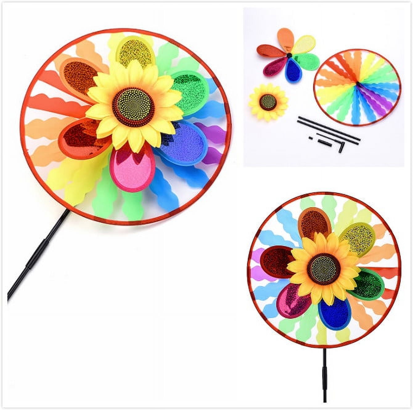 MINI-FACTORY Large Colorful Wind Spinner Yard Garden Wind Spinner ...