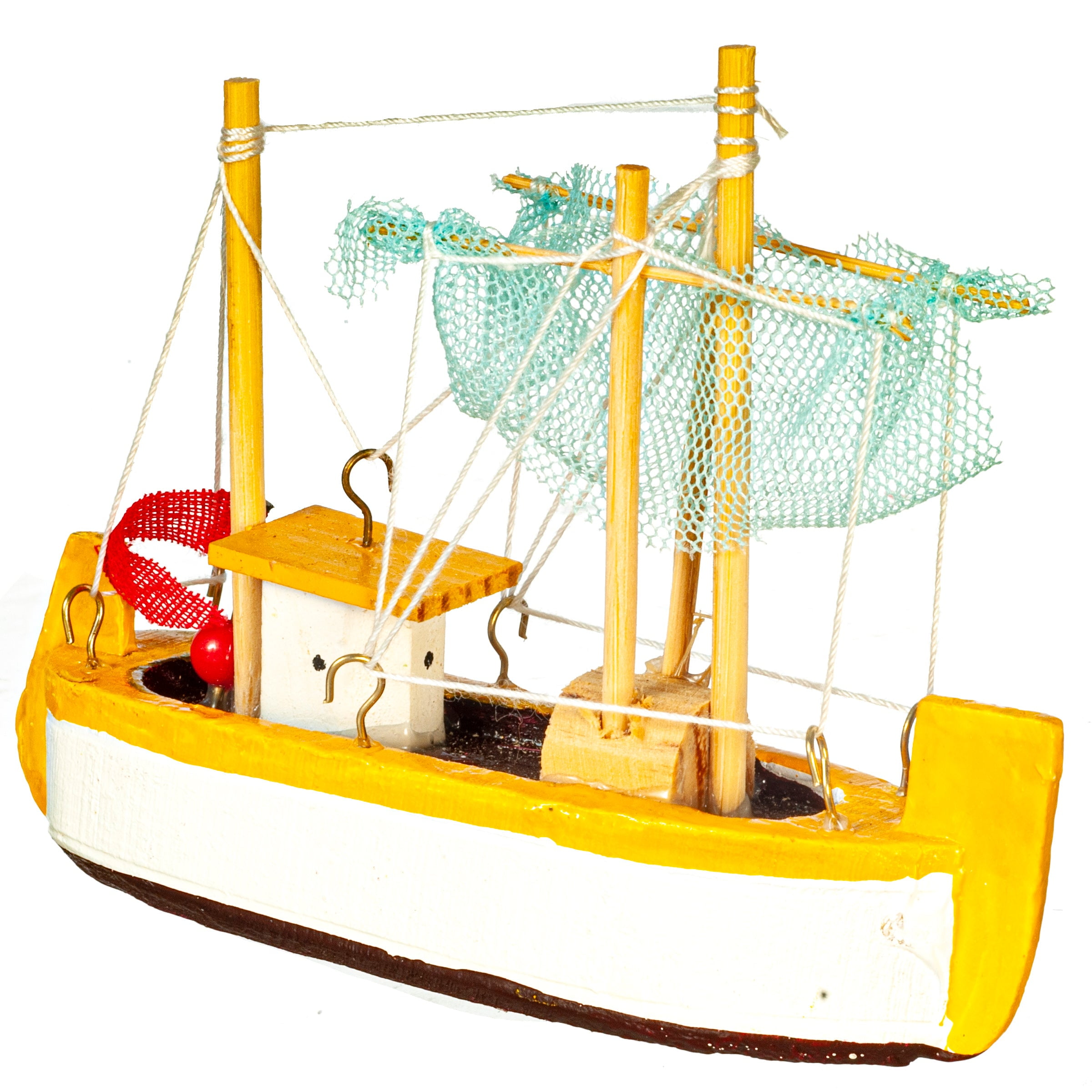 MINI FISHING BOAT/4in Miniature Scale - Walmart.com