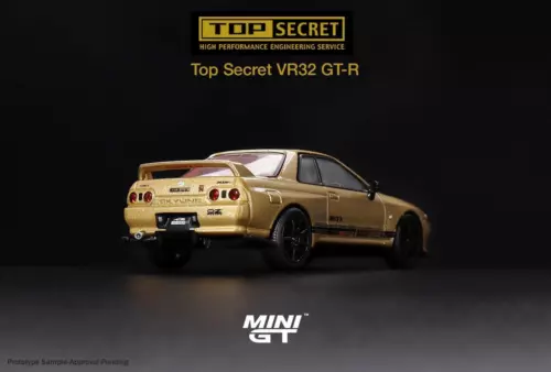 MINI GT 431 Top Secret Nissan Skyline GT-R VR32 Top Secret Gold Japan ...