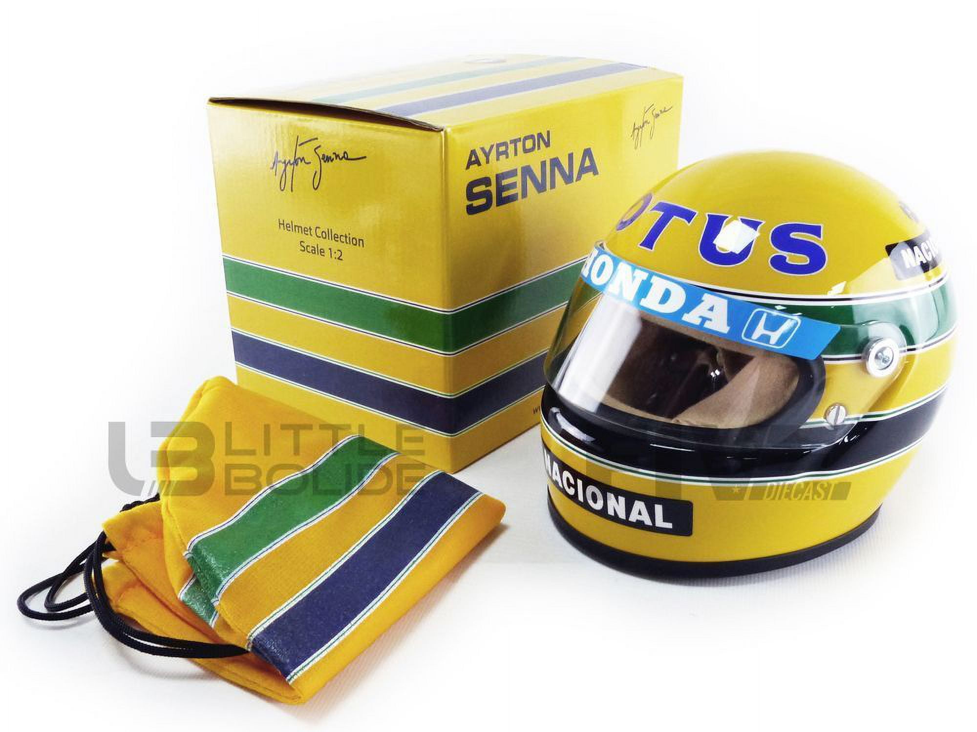MINI HELMET 1/2 - CASQUE Ayrton Senna - Lotus - 1987 - Walmart.com